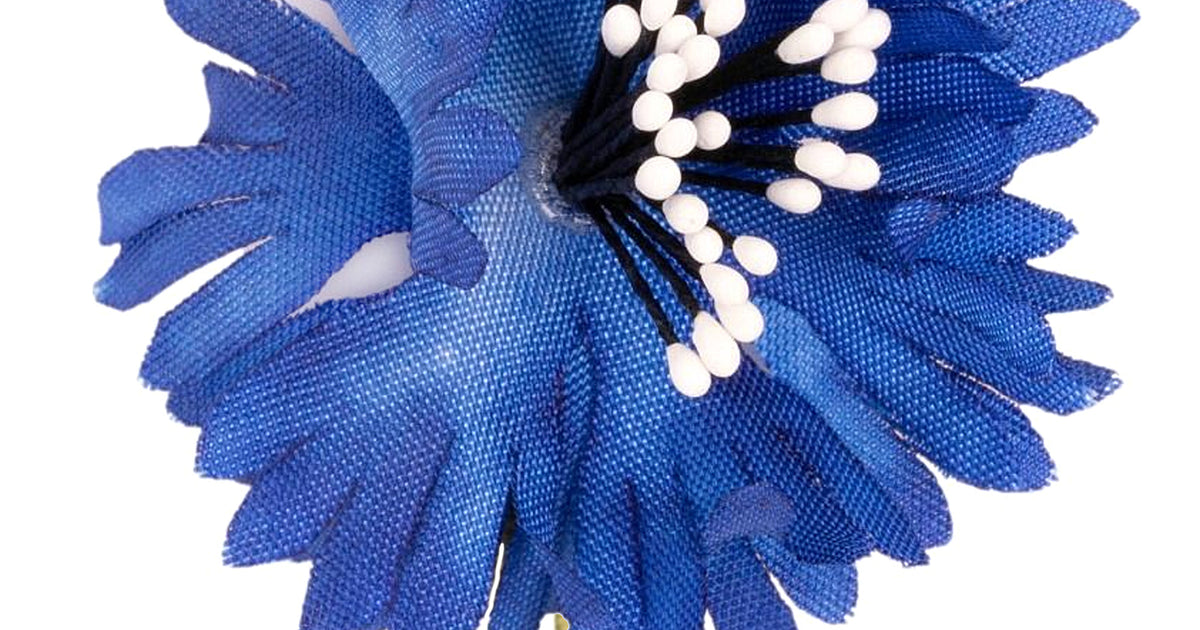 blue cornflower buttonhole