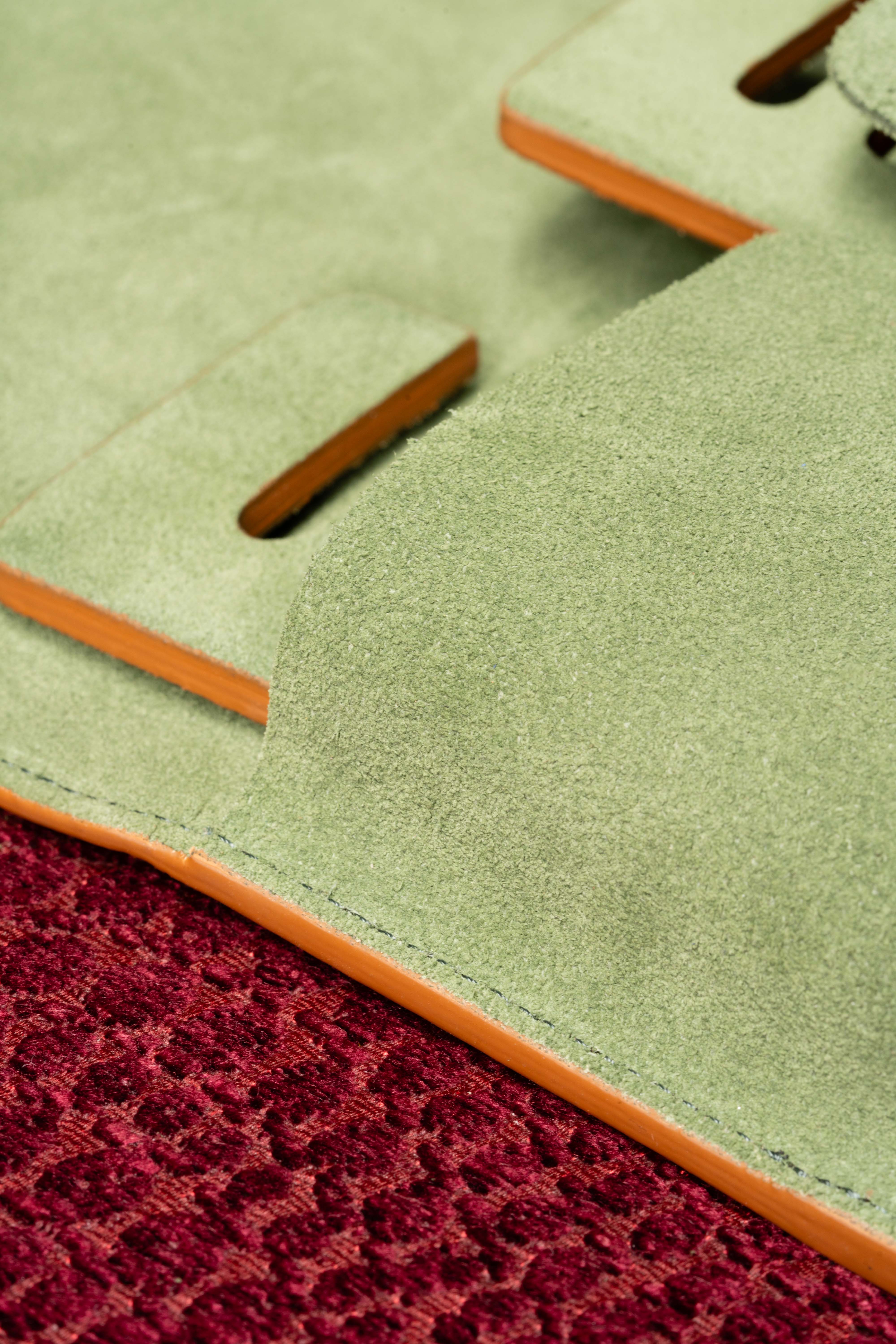 2-Watch Vintage Gold & Sage Green Suede Leather Watch Case – Gentleman ...