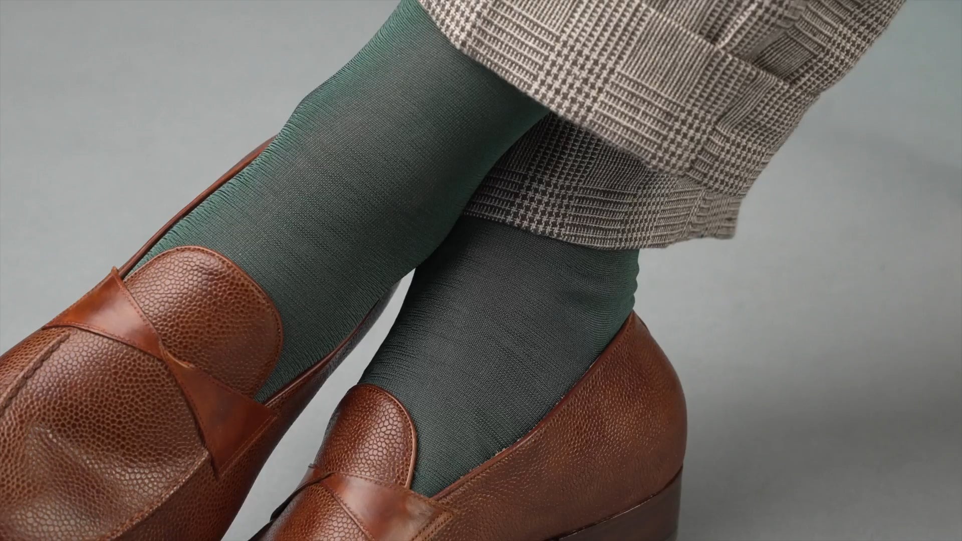 Finest Socks In The World - Over The Calf in Bottle Green Silk ...