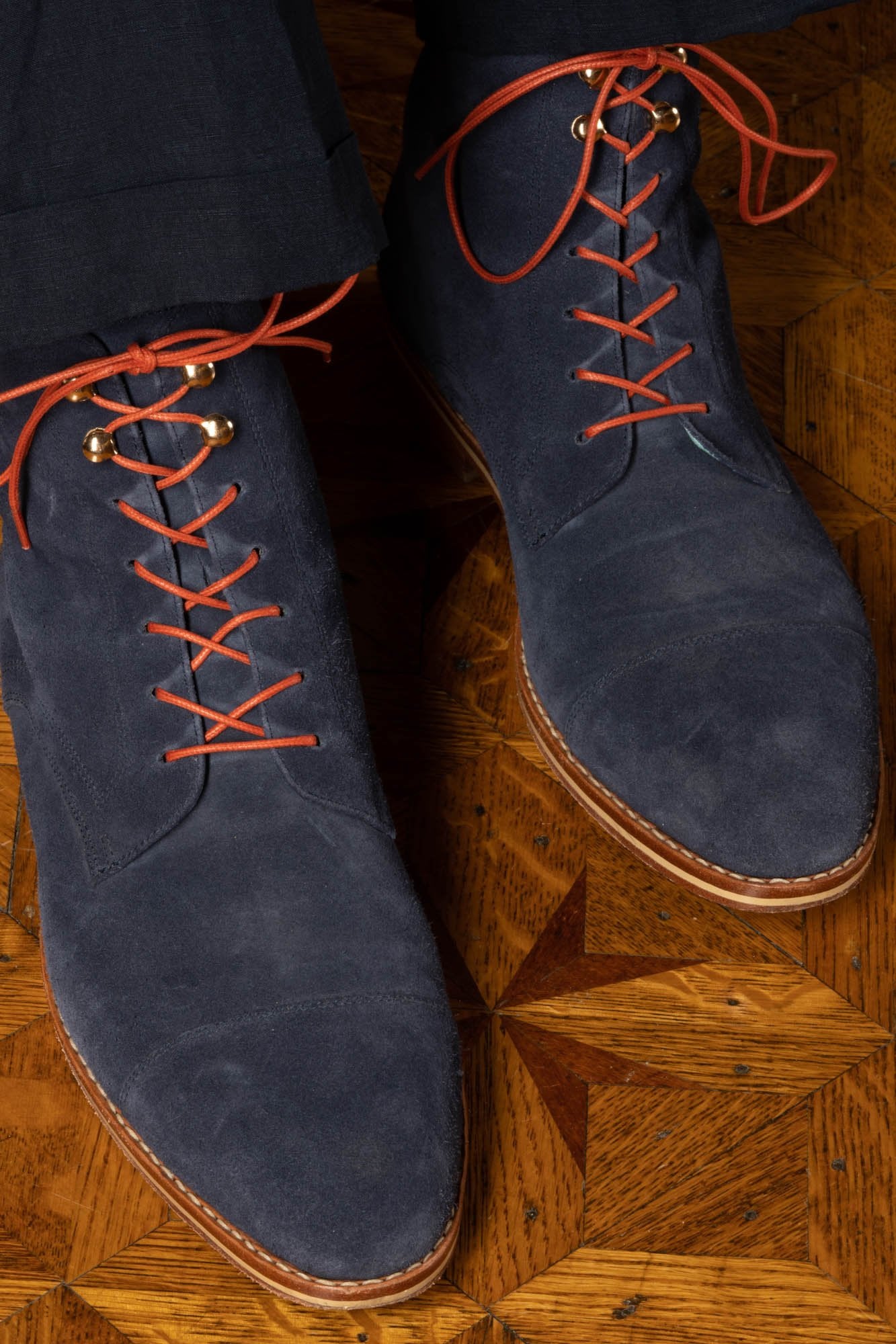 Copper Orange Boot Laces Round Waxed Cotton - by Fort Belvedere ...