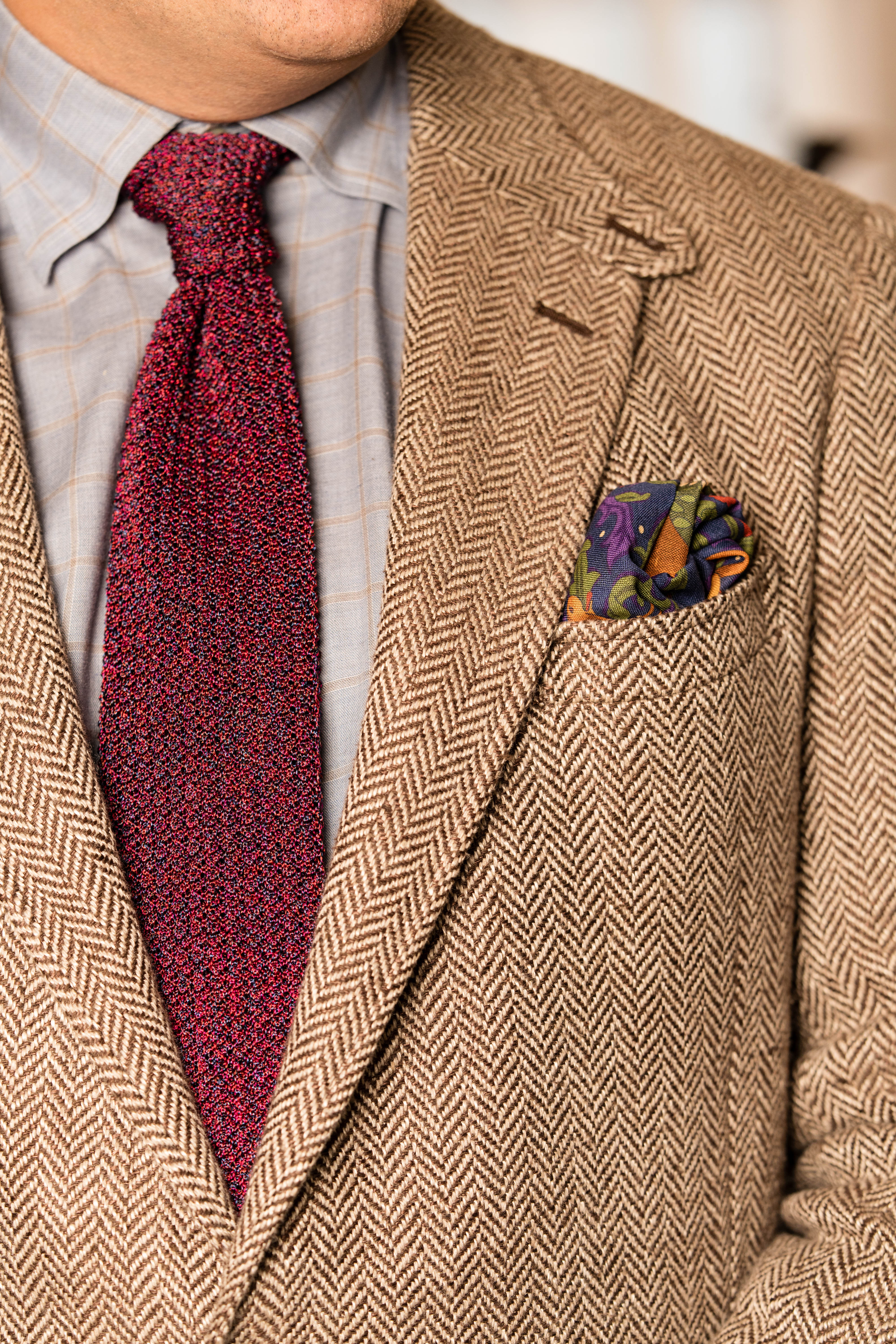 Dark Blue Motif Silk-Wool Pocket Square – Gentleman's Gazette