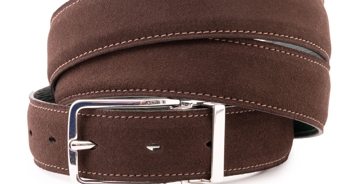 Dark Chocolate Brown Suede Calf Leather Belt – Gentleman's Gazette