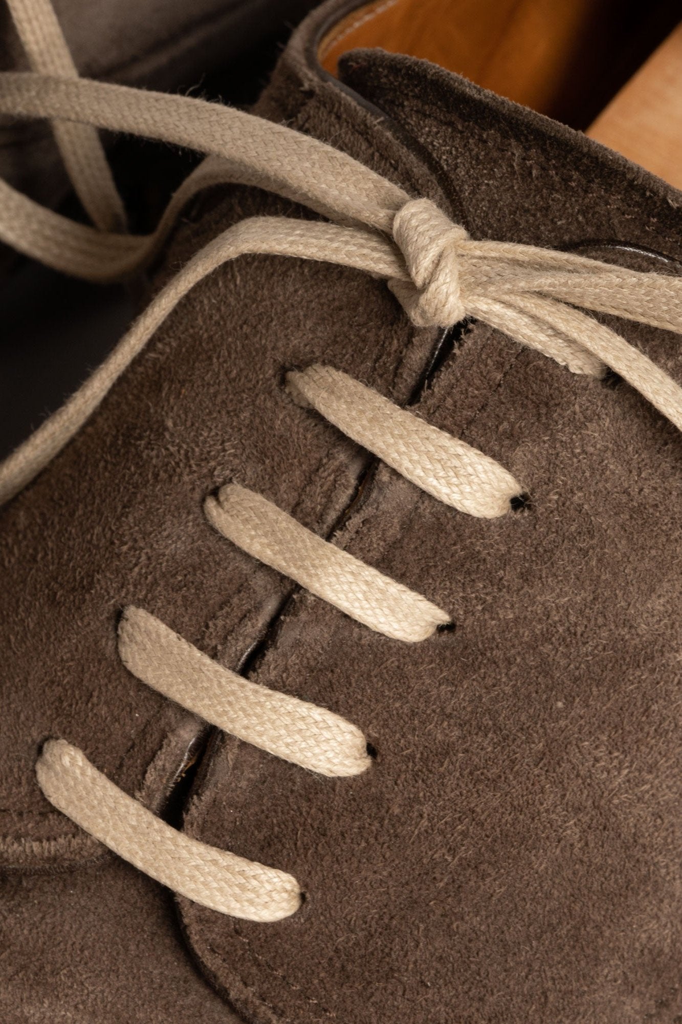 Intense Beige Shoelaces Flat Waxed Cotton - Luxury Dress Shoe Laces by ...