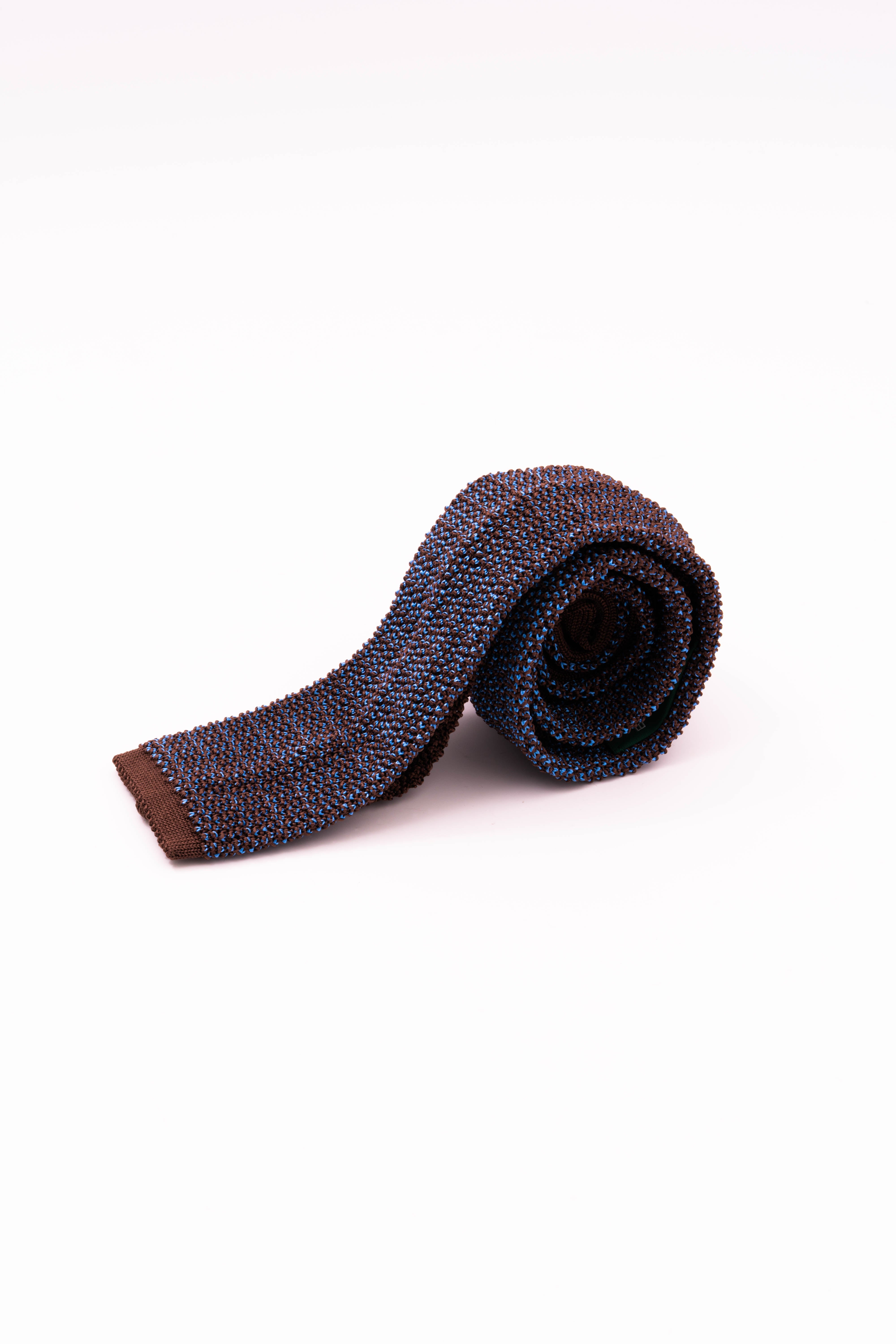 Light Blue & Brown Two-Tone Silk Knit Tie – Gentleman's Gazette