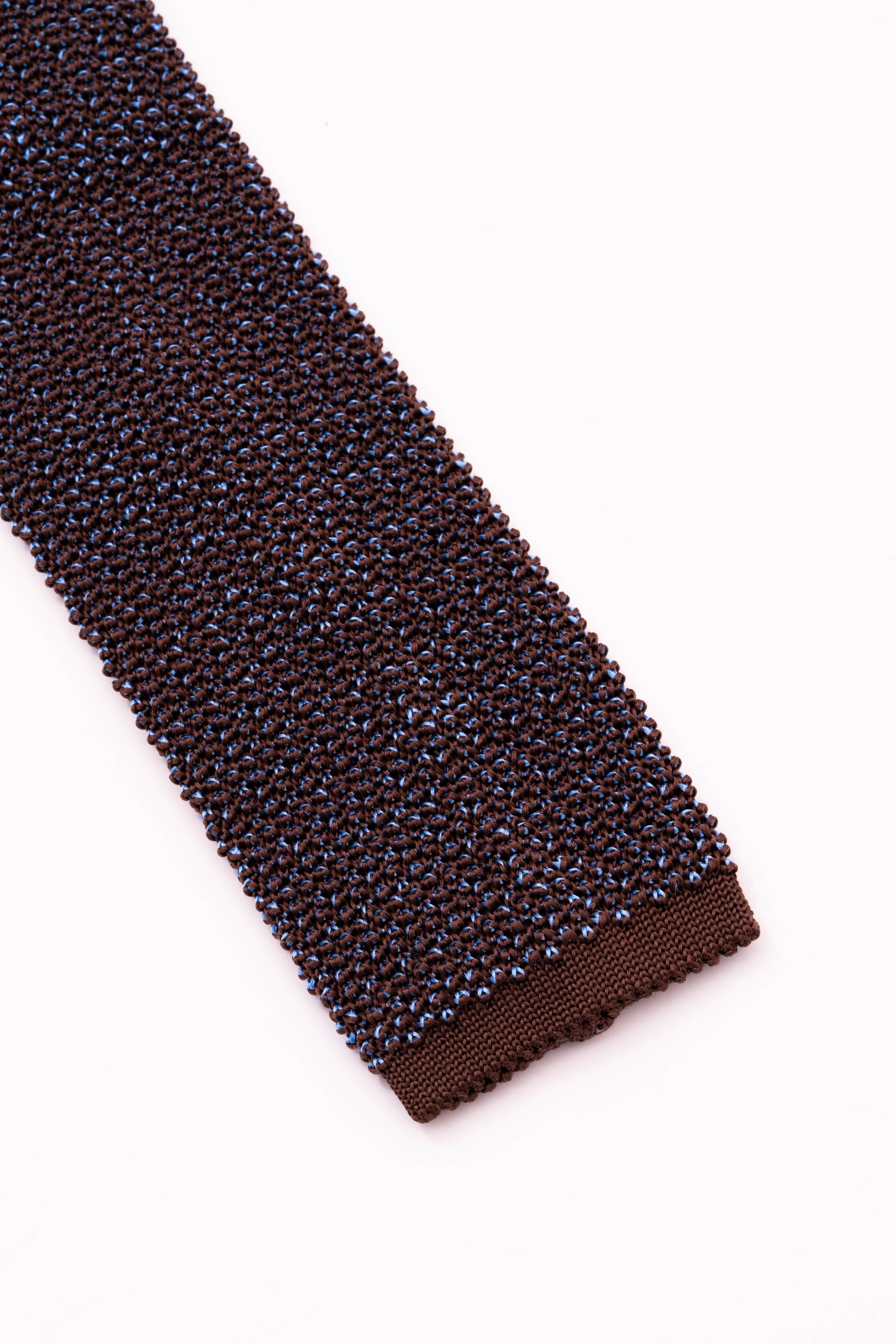 Light Blue & Brown Two-Tone Silk Knit Tie – Gentleman's Gazette
