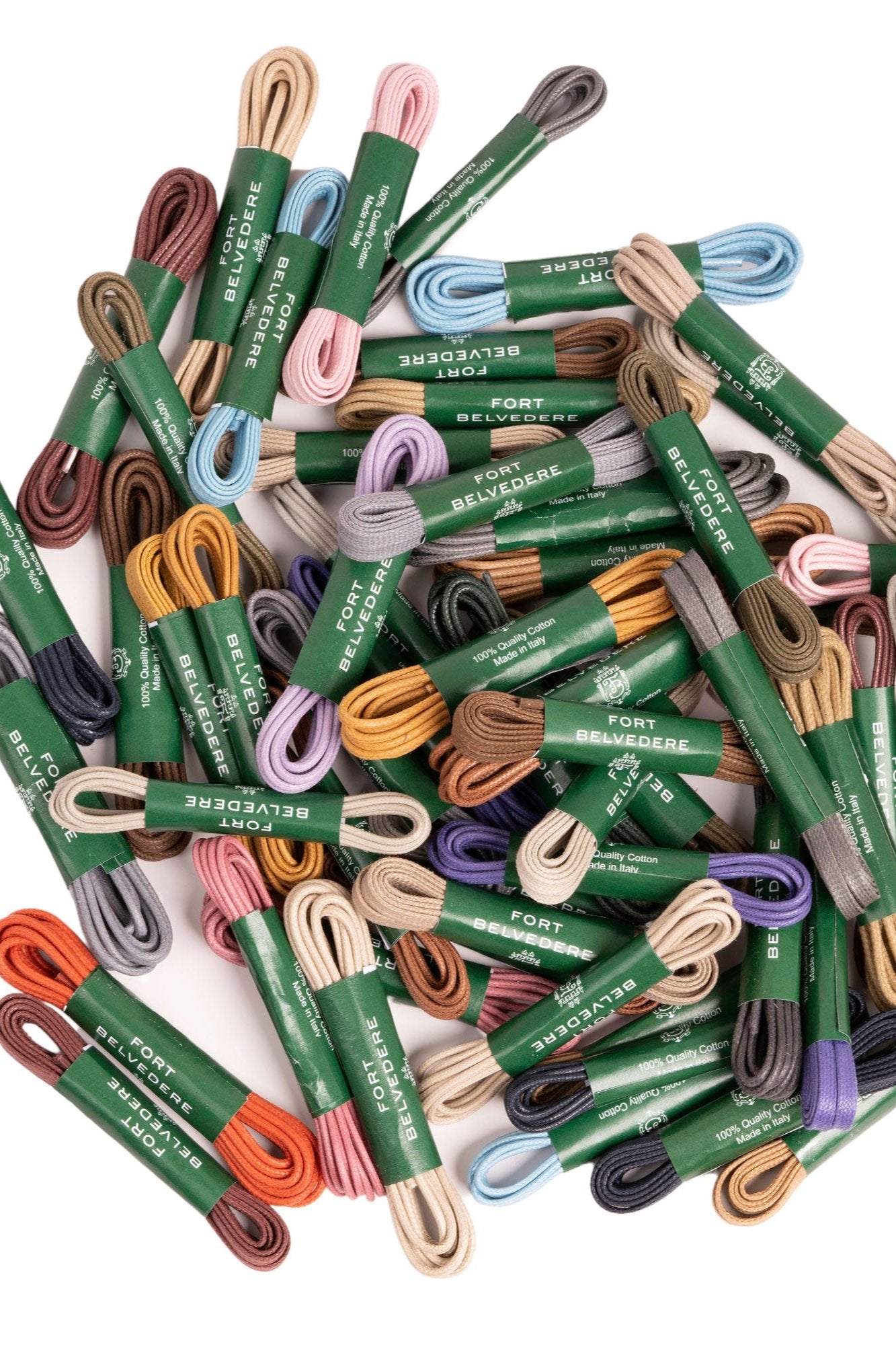 Light Blue Boot Laces Round Waxed Cotton - by Fort Belvedere ...