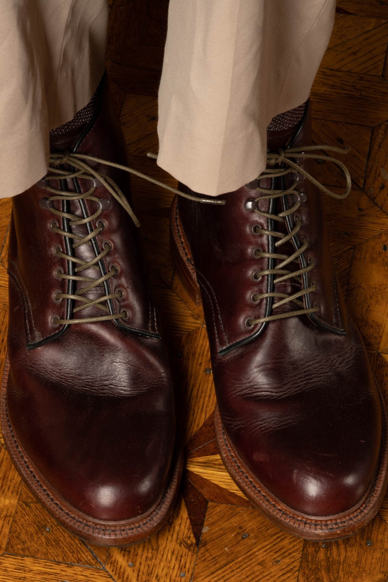 Military Green Boot Laces Round Waxed Cotton - by Fort Belvedere ...