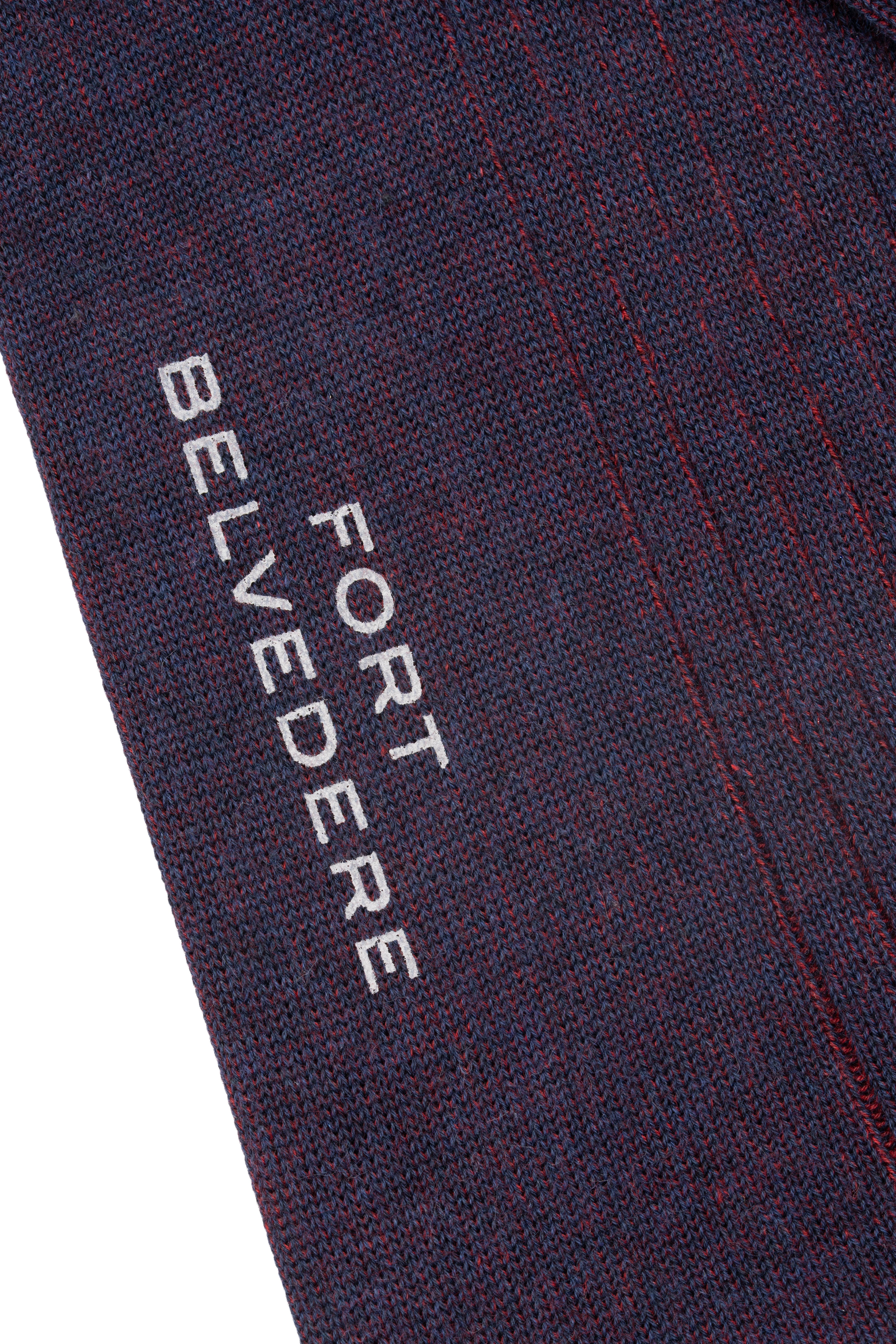 Navy & Red Shadow Stripe Midweight Cotton Socks – Gentleman's Gazette