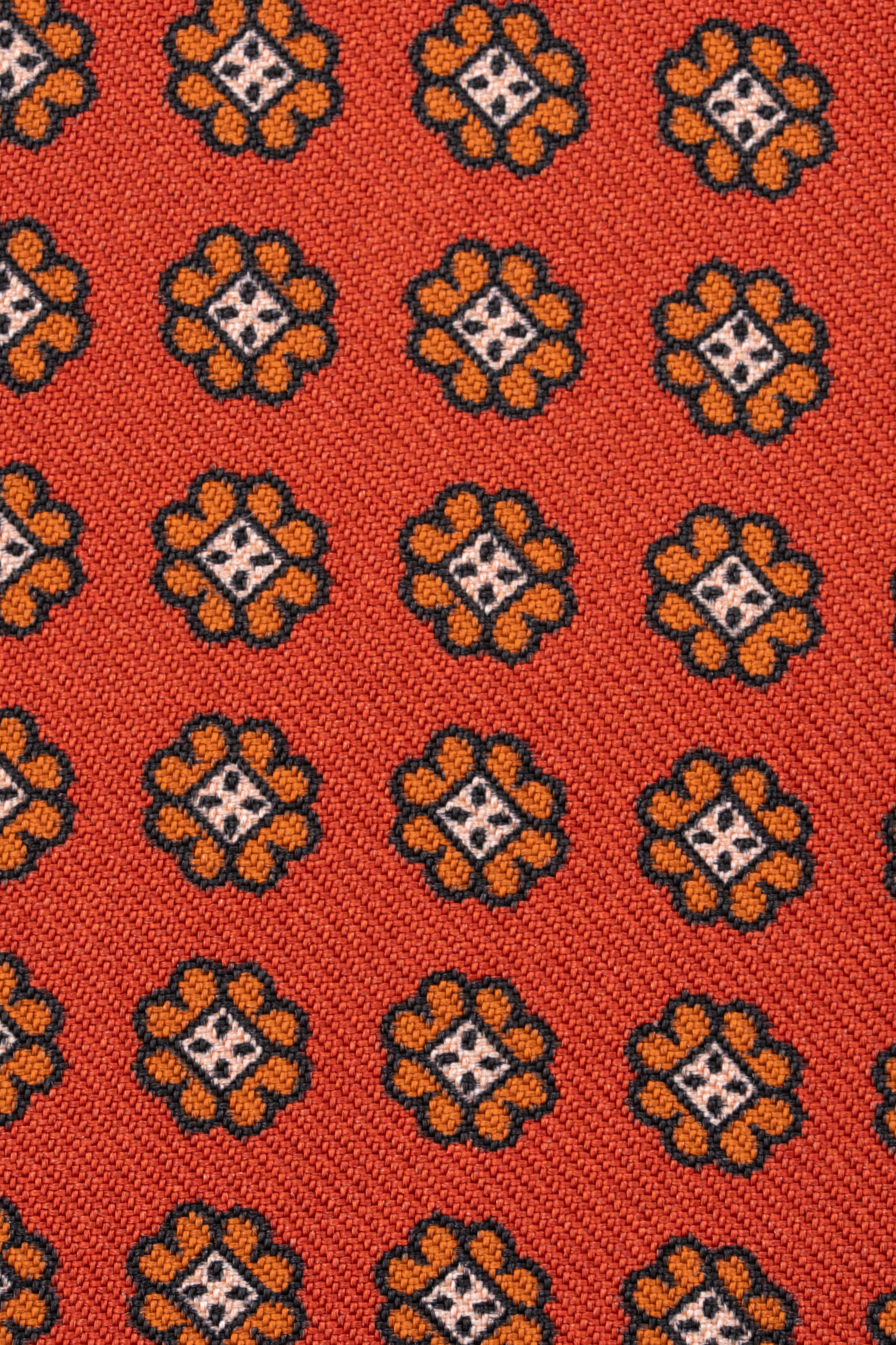 Ascot in Burnt Rust Orange English Printed Silk- Fort Belvedere ...