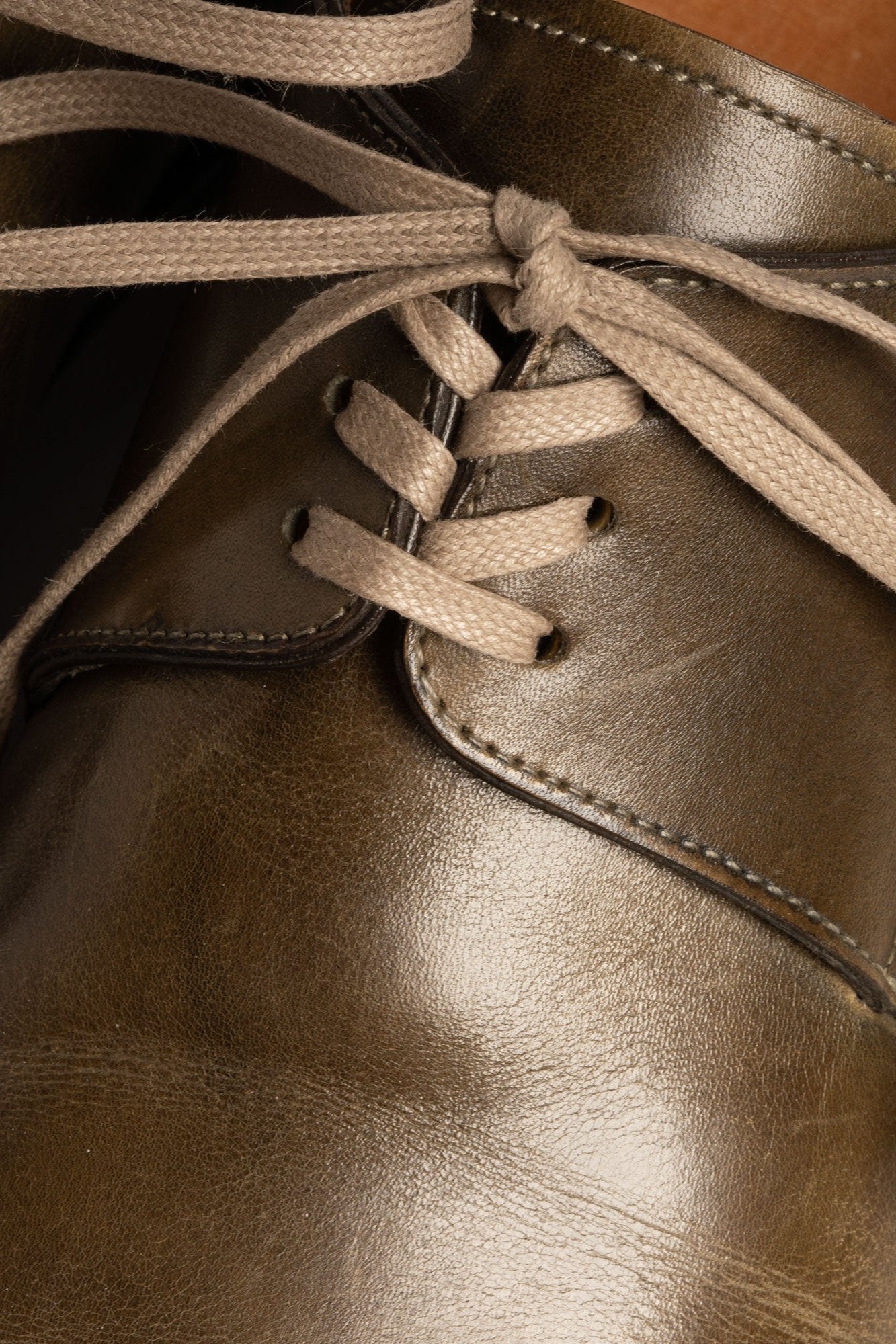 Sand Shoelaces Flat Waxed Cotton - Luxury Dress Shoe Laces by Fort ...