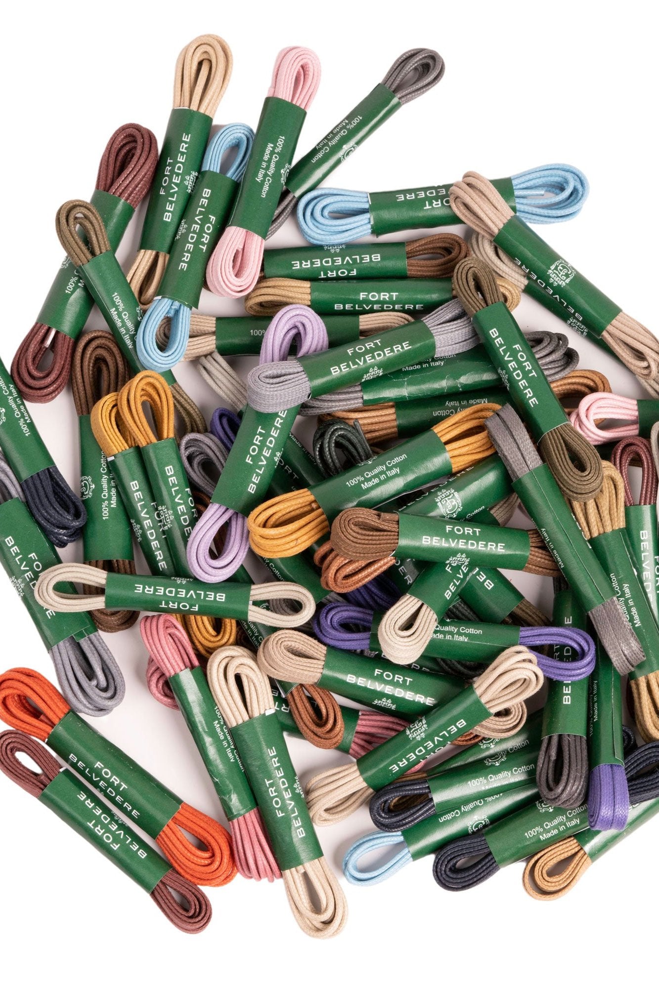 Malachite Green Boot Laces Round Waxed Cotton - by Fort Belvedere ...