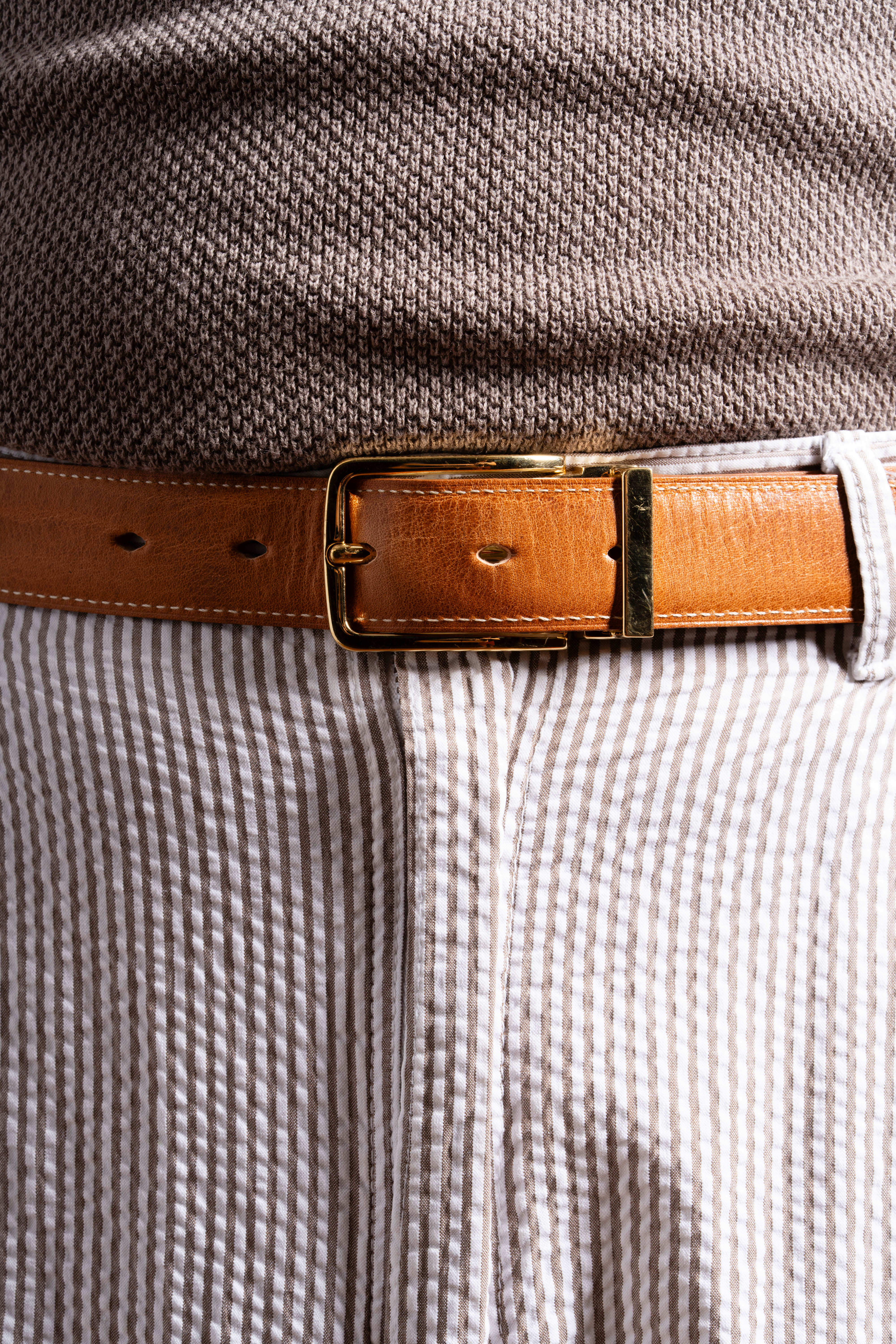 White Boxcalf & Undyed Natural Veg-Tan Leather Belt – Gentleman's Gazette