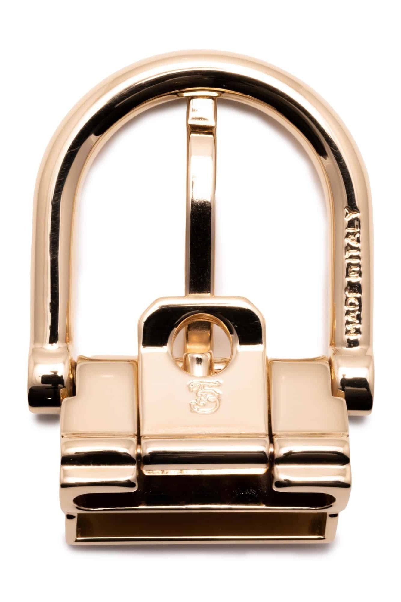 Jasper Gold Solid Brass Belt Buckle Rounded Rectangle Exchangeable with ...