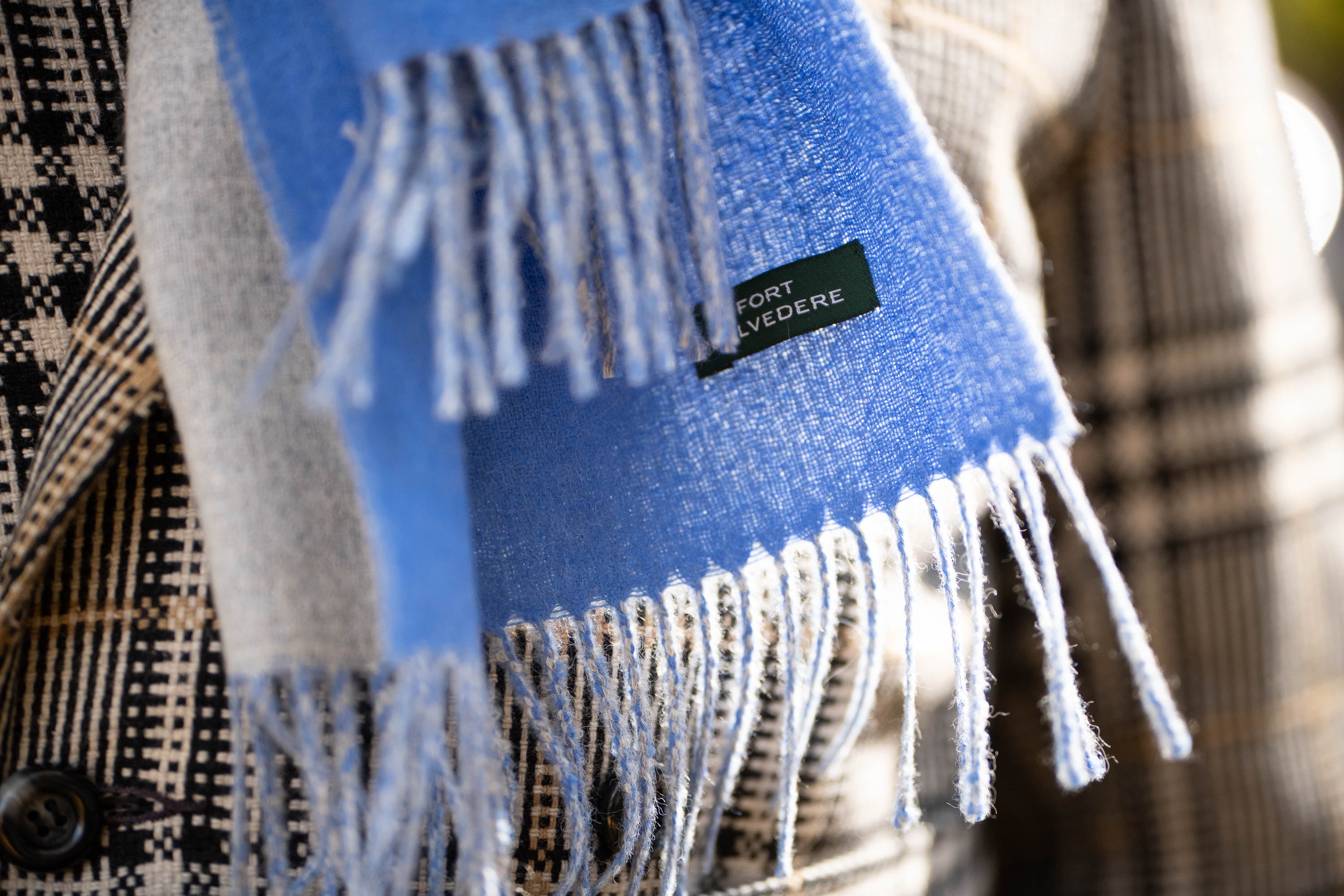 Blue & Gray Double Sided Alpaca Scarf – Gentleman's Gazette