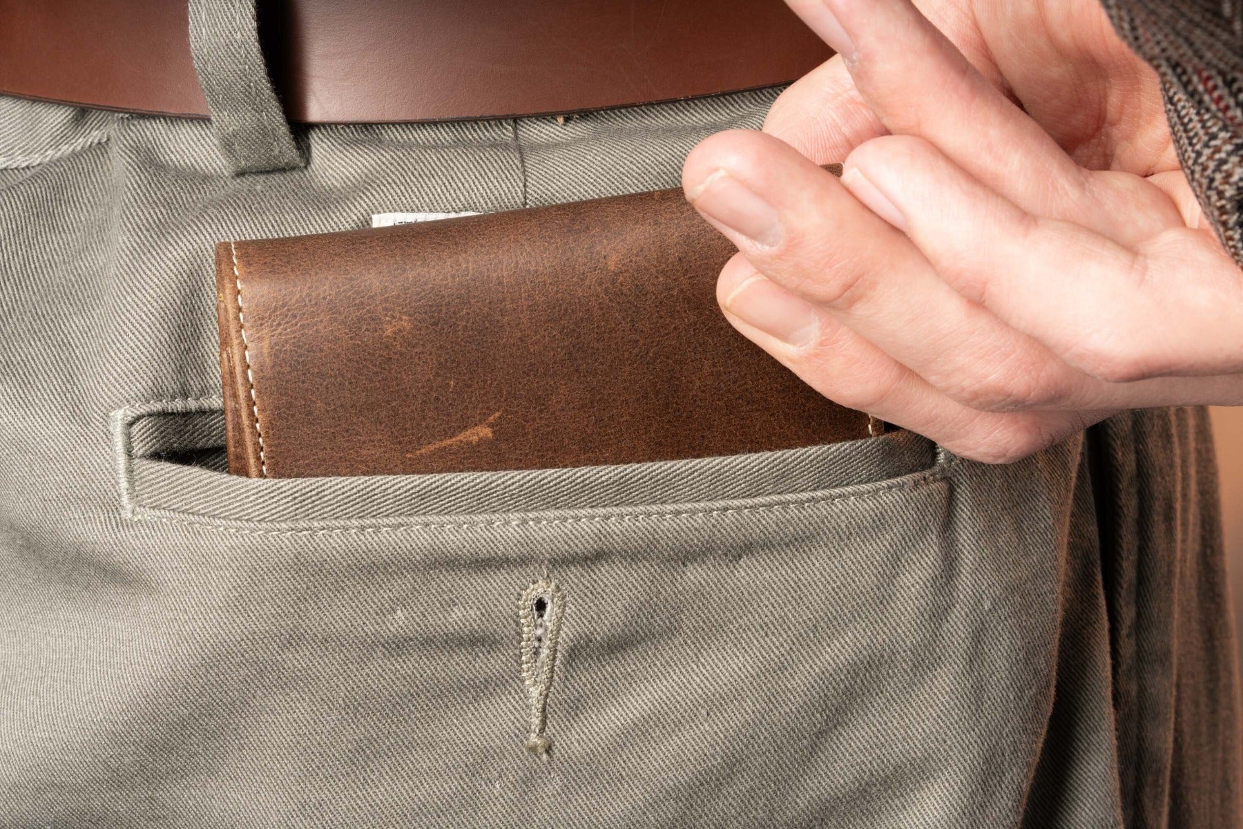 Antique Mahogany Bifold Wallet in Full-Grain Montecristo Leather ...