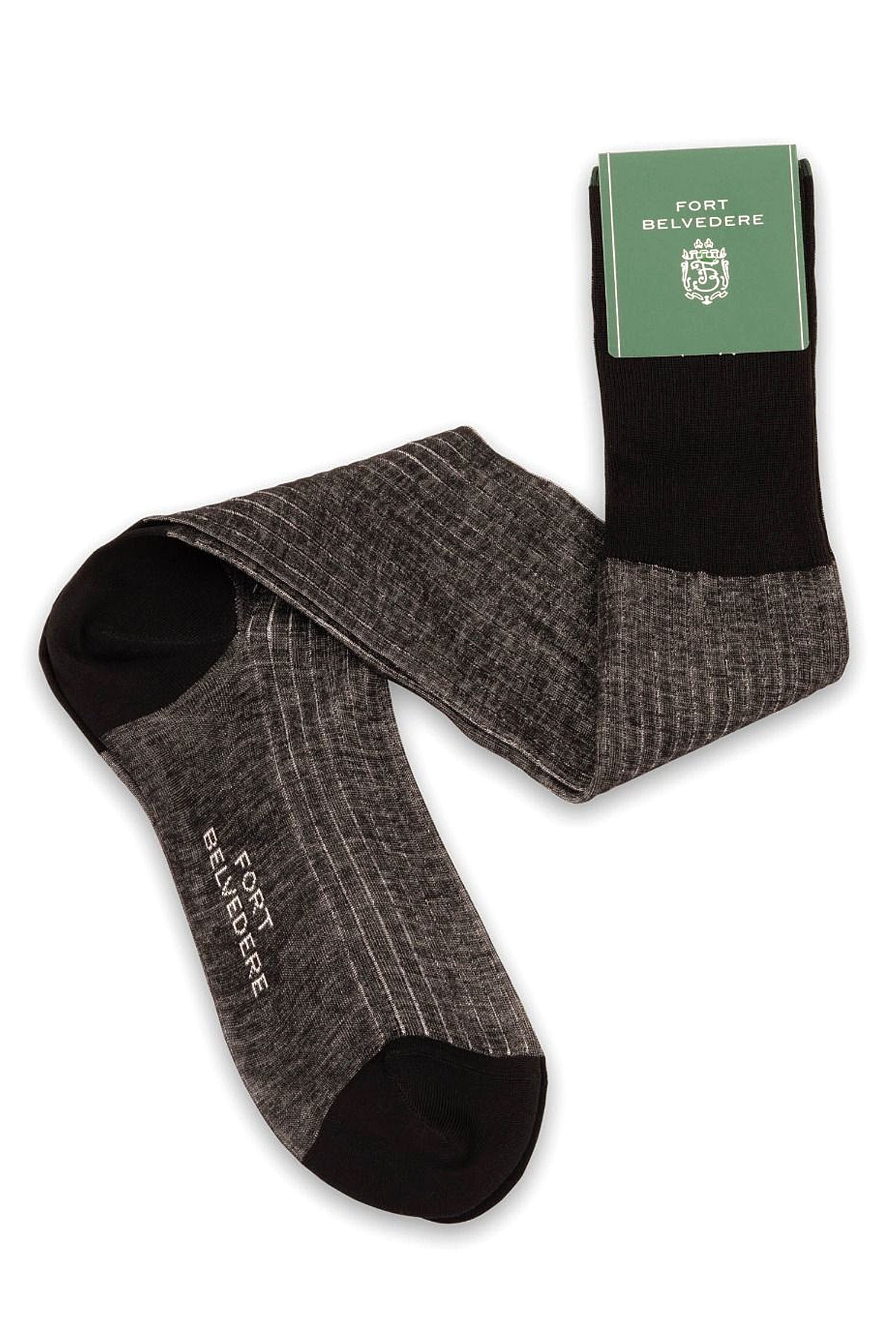 Shadow Stripe Ribbed Socks Black and White – Gentleman's Gazette
