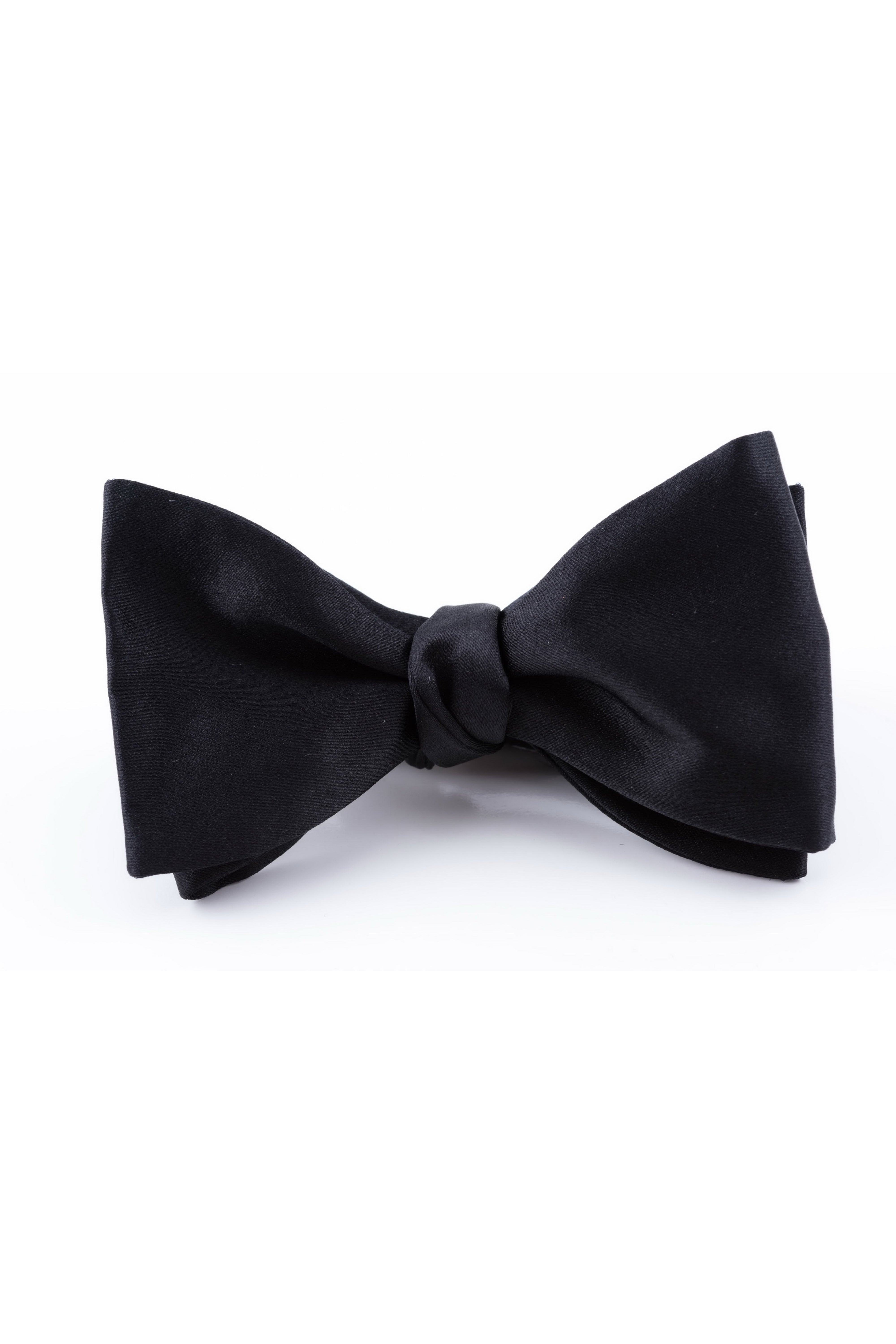 Black Bow Tie in Silk Satin - Sized Self Tie - Fort Belvedere ...