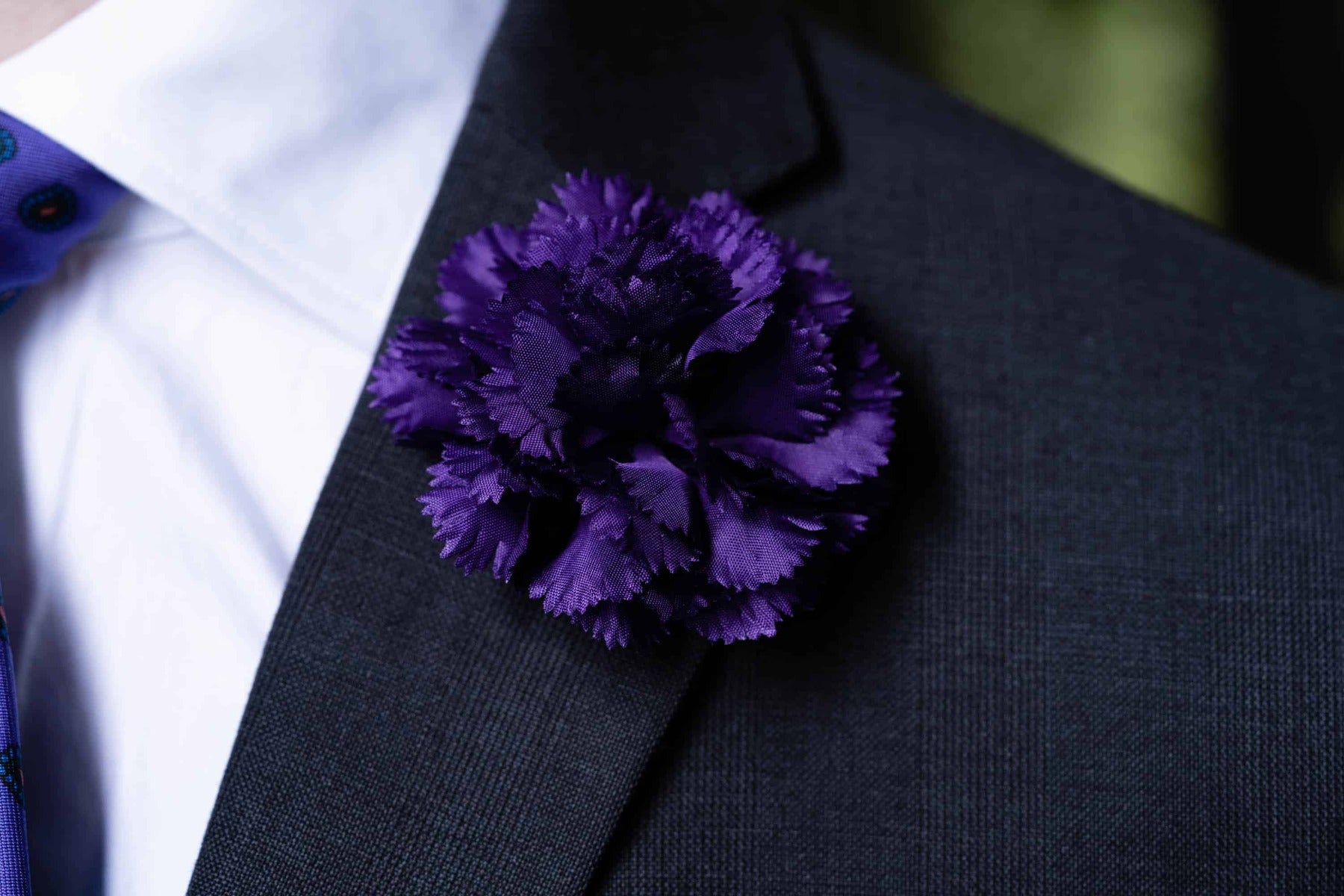 Dark Purple Carnation Boutonniere Buttonhole Flower Fort Belvedere ...