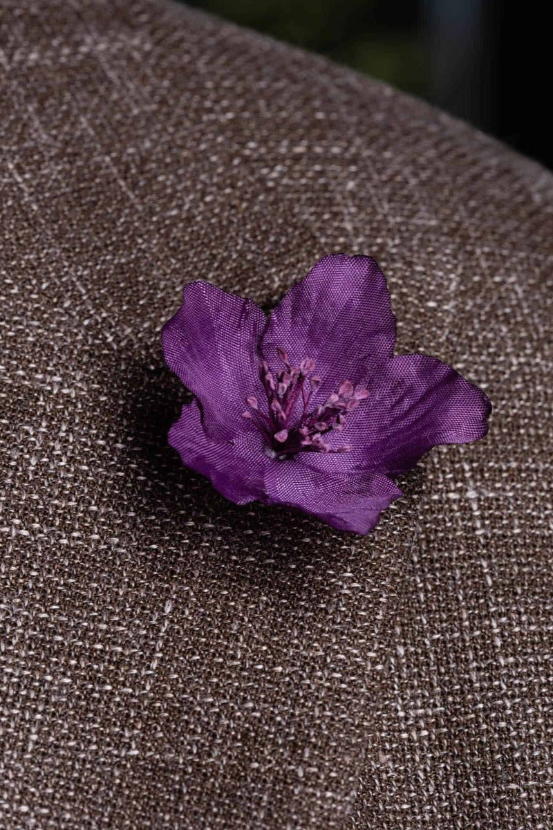 Violet and Black Christmas Rose Boutonniere Buttonhole Flower Fort ...