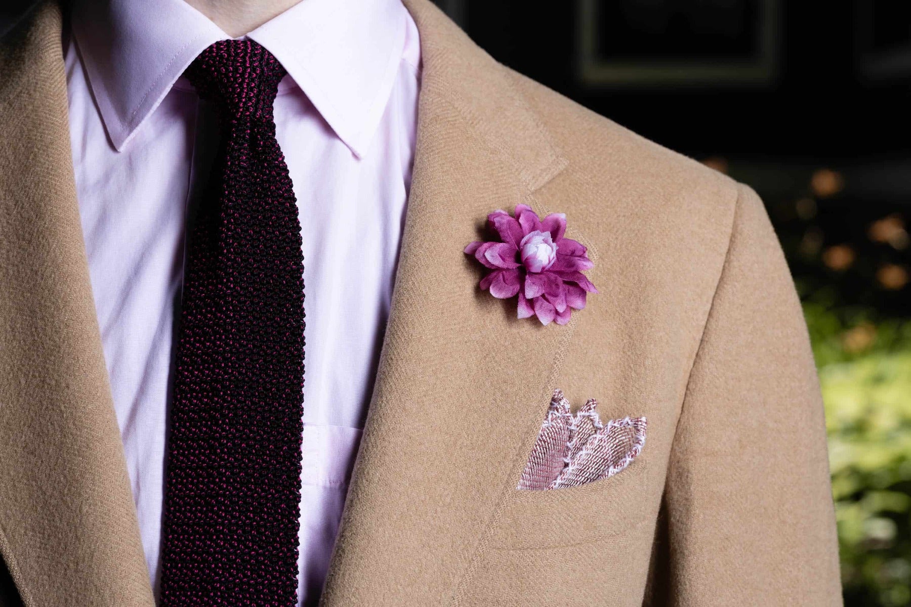 White and Magenta Dahlia Boutonniere Buttonhole Flower by Fort ...