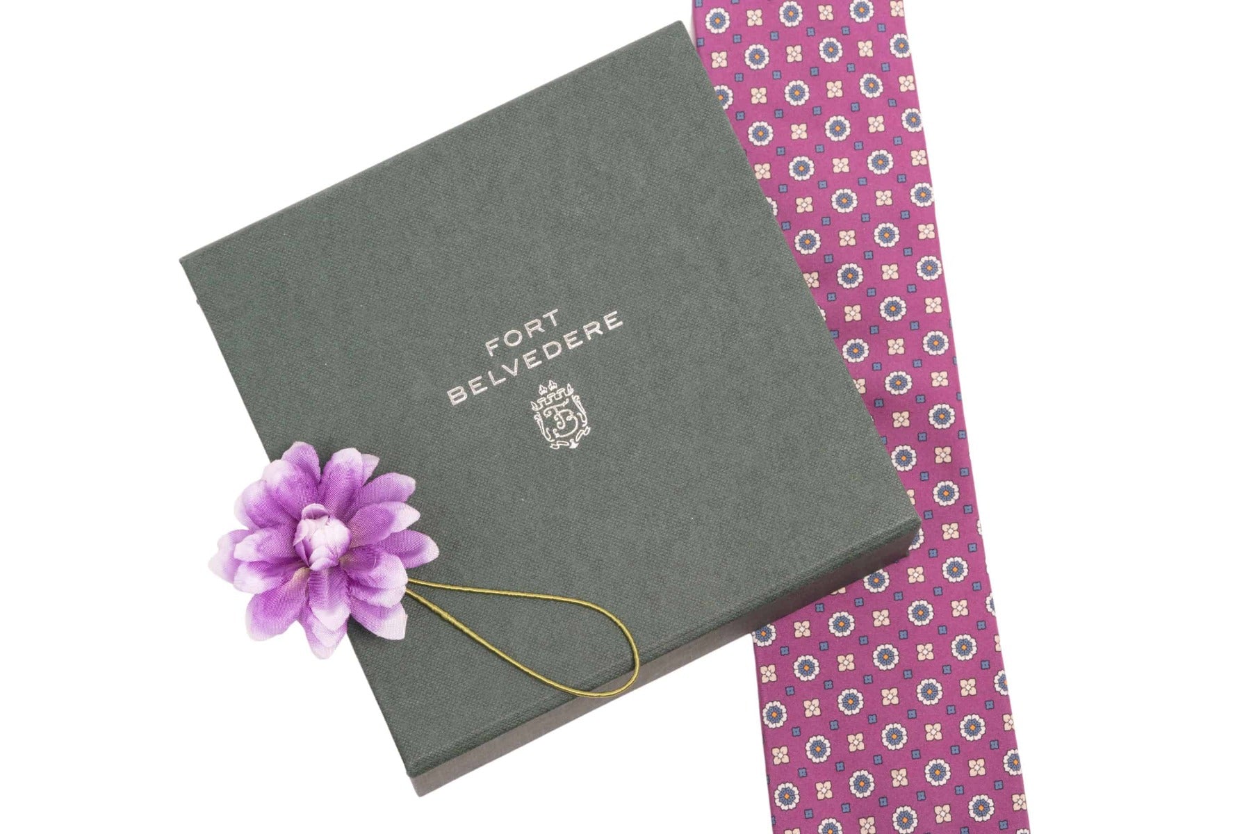 White and Purple Dahlia Boutonniere Buttonhole Flower by Fort Belvedere ...