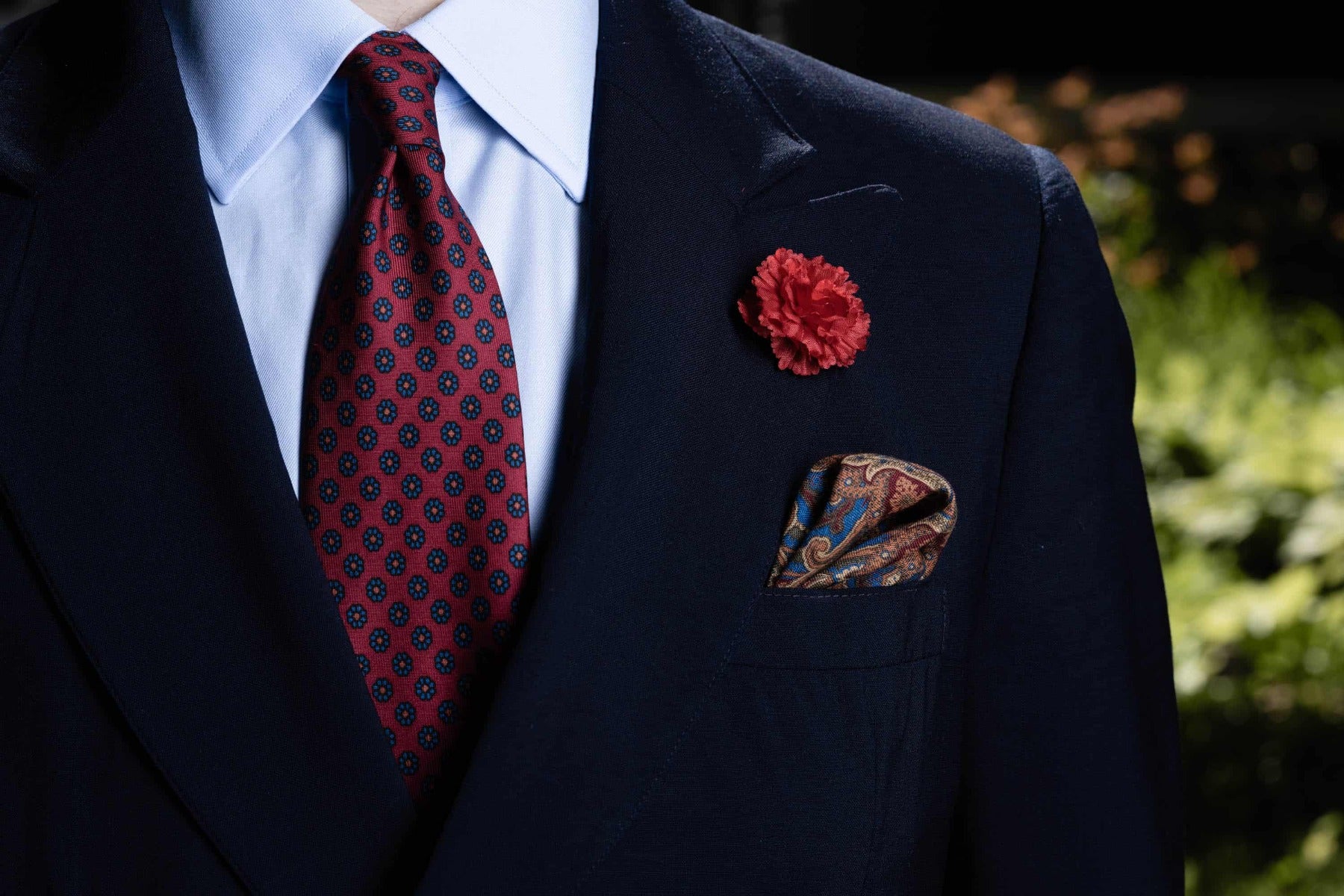 Tuxedo Red Mini Boutonniere Buttonhole Flower by Fort Belvedere ...