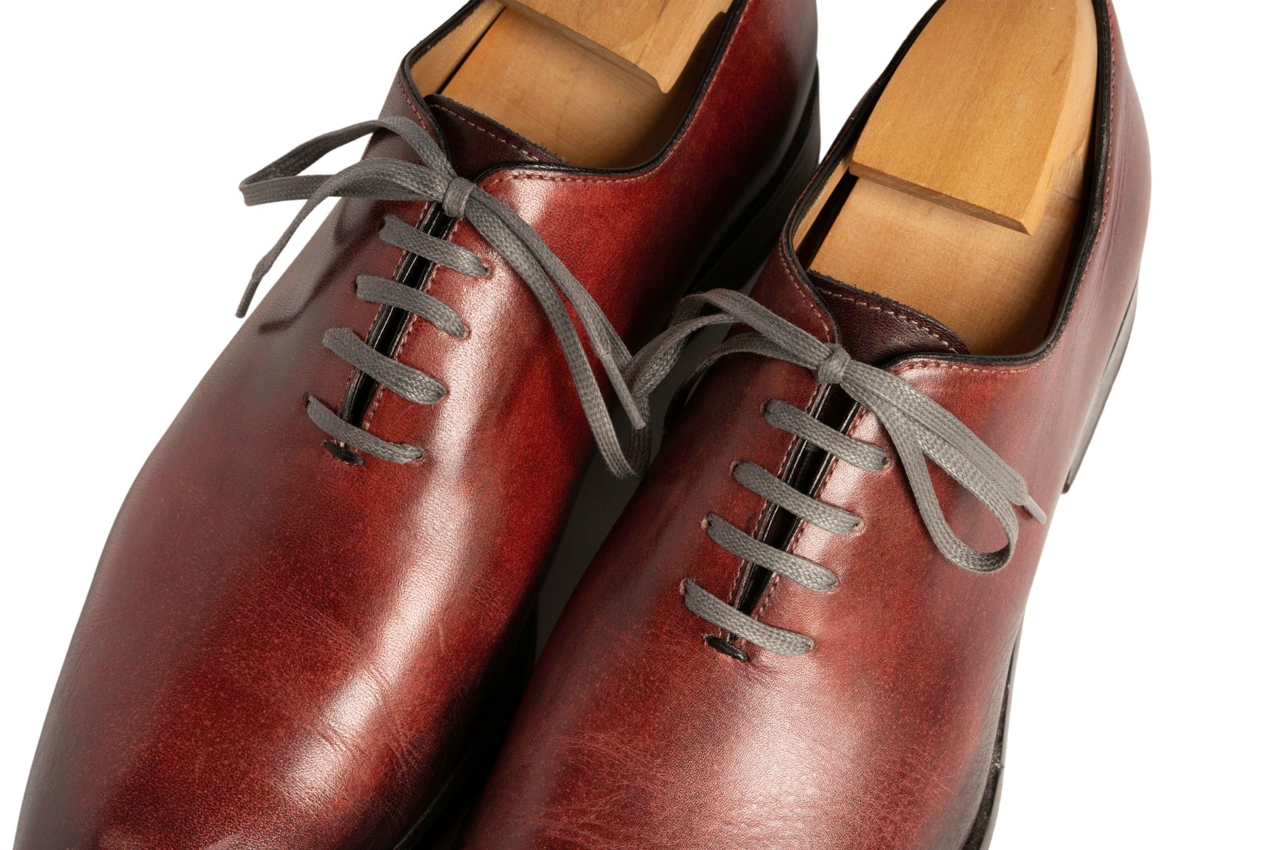 Charcoal Grey Shoelaces Flat Waxed Cotton - Luxury Dress Shoe Laces by ...