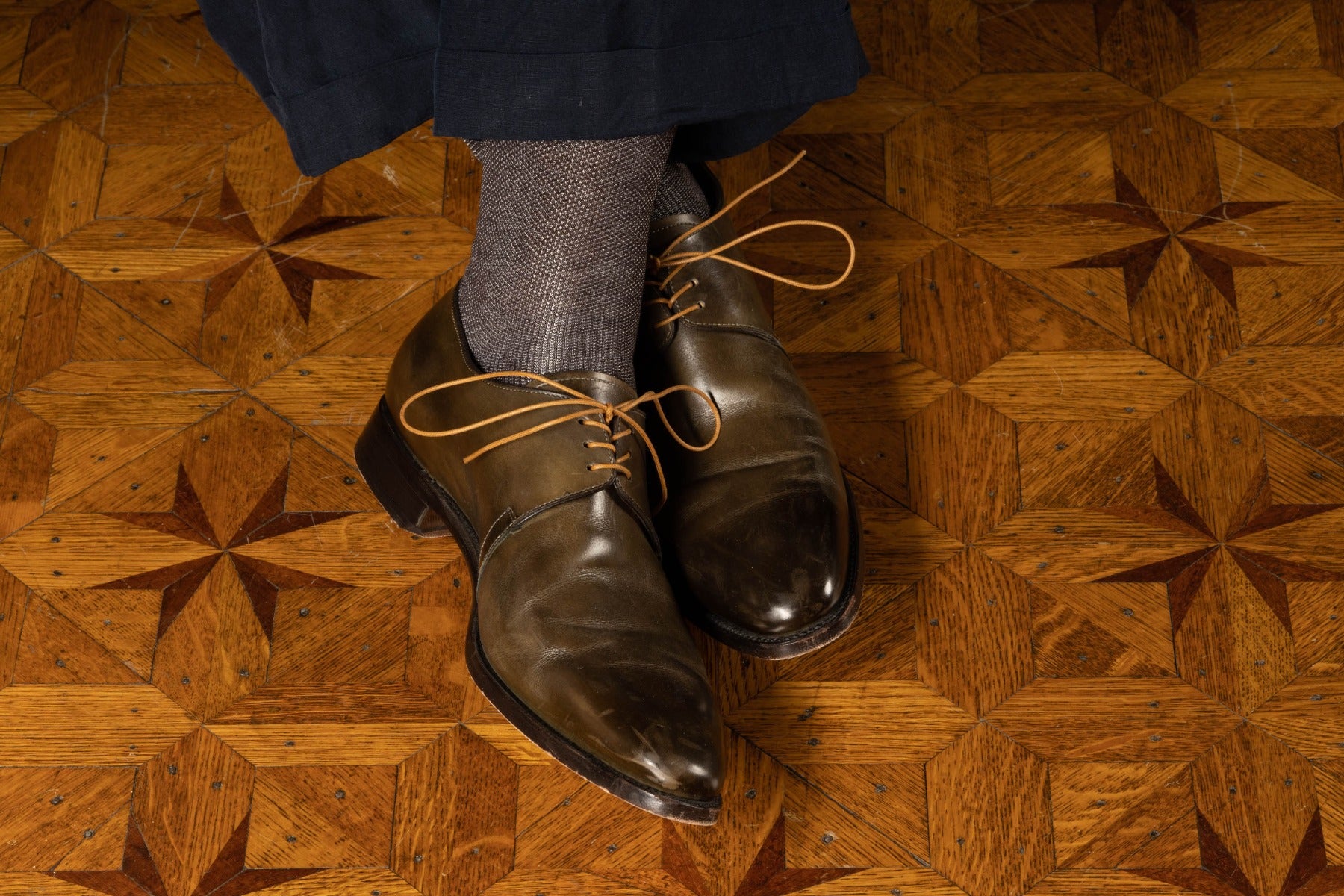 Cognac Shoelaces Round - Waxed Cotton Dress Shoe Laces Luxury by Fort ...