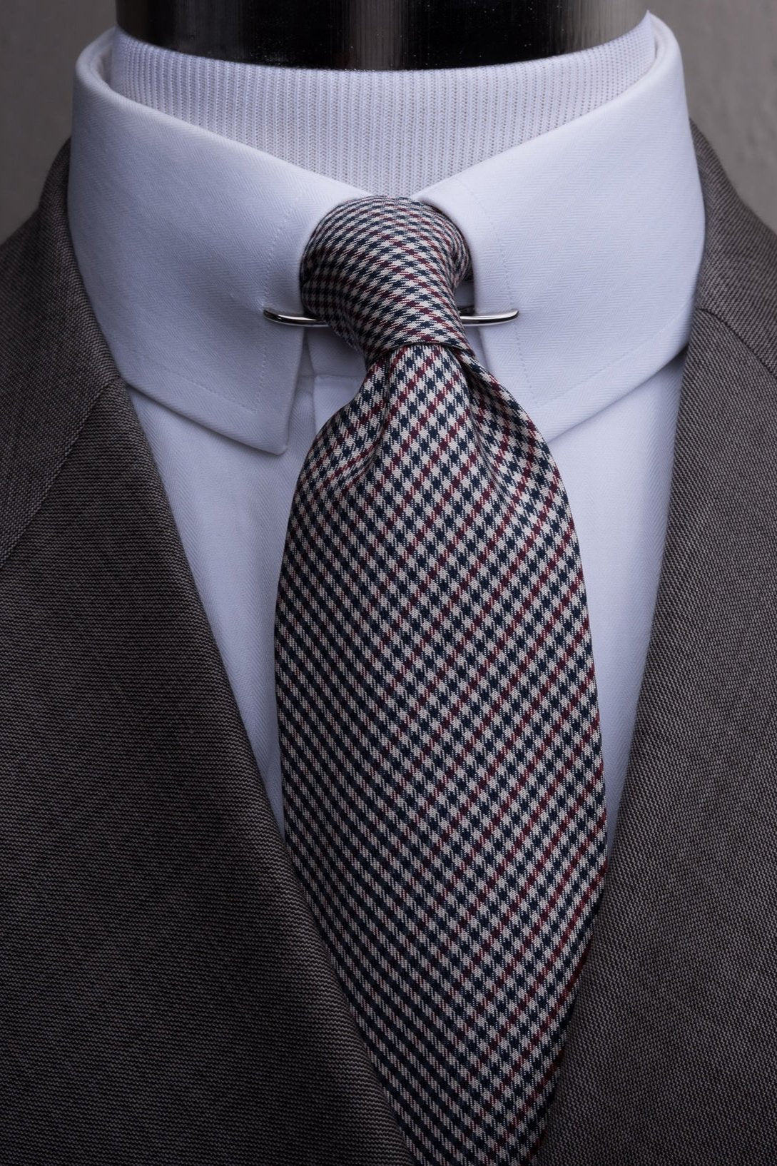Collar Bar Clip in Platinum Silver For Classic Narrow Spread Collars by ...