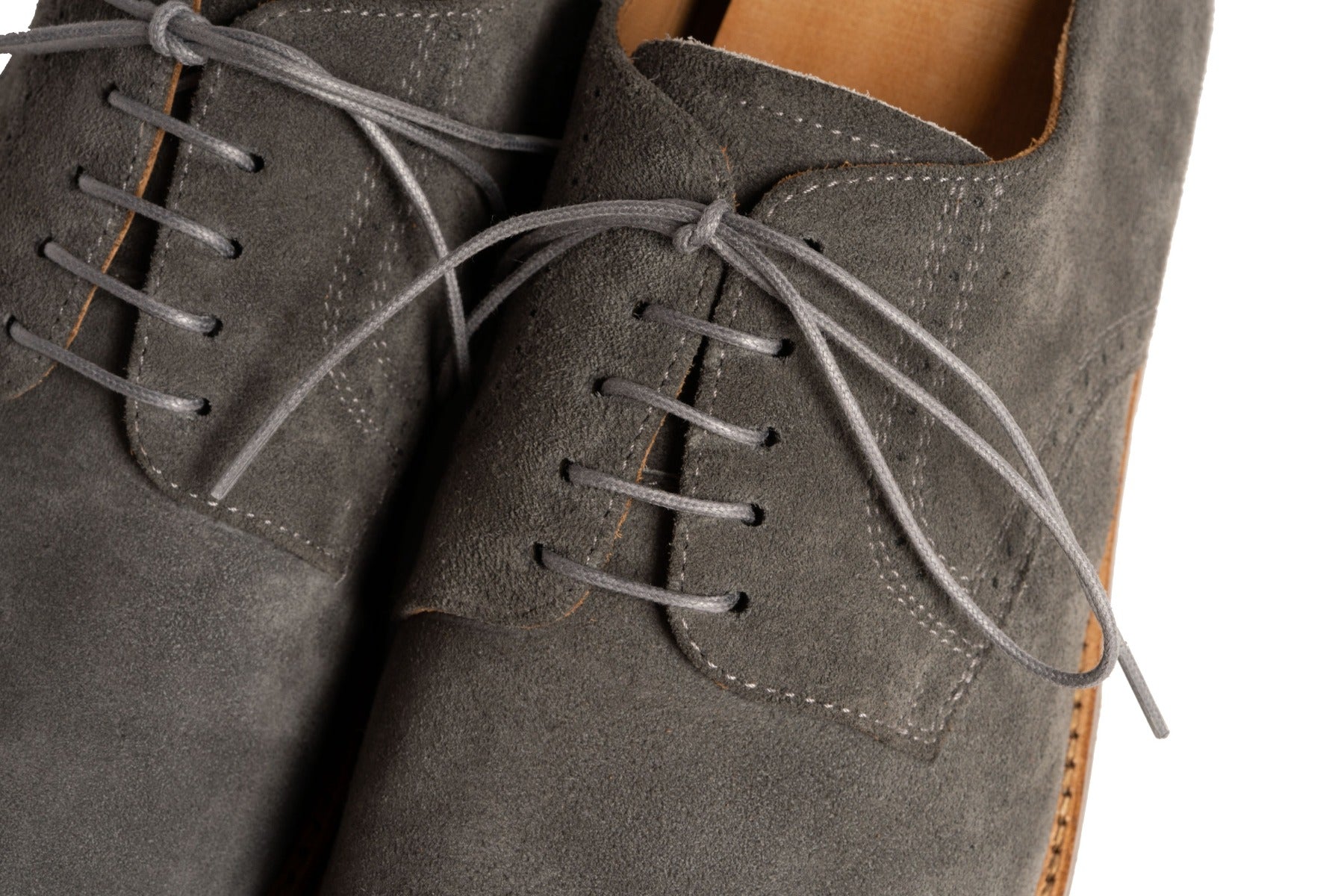 Dark Grey Shoelaces Round - Waxed Cotton Dress Shoe Laces Luxury by ...