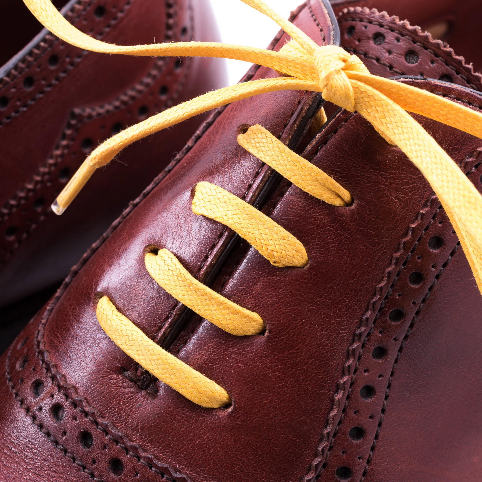 Brown Shoelaces Round Luxury Waxed Cotton Dress Shoe Laces by Fort ...