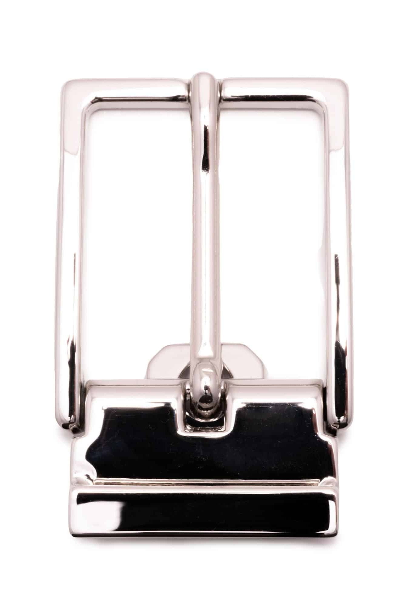 Edward Silver Solid Brass Belt Buckle Rectangular - Exchangeable with ...