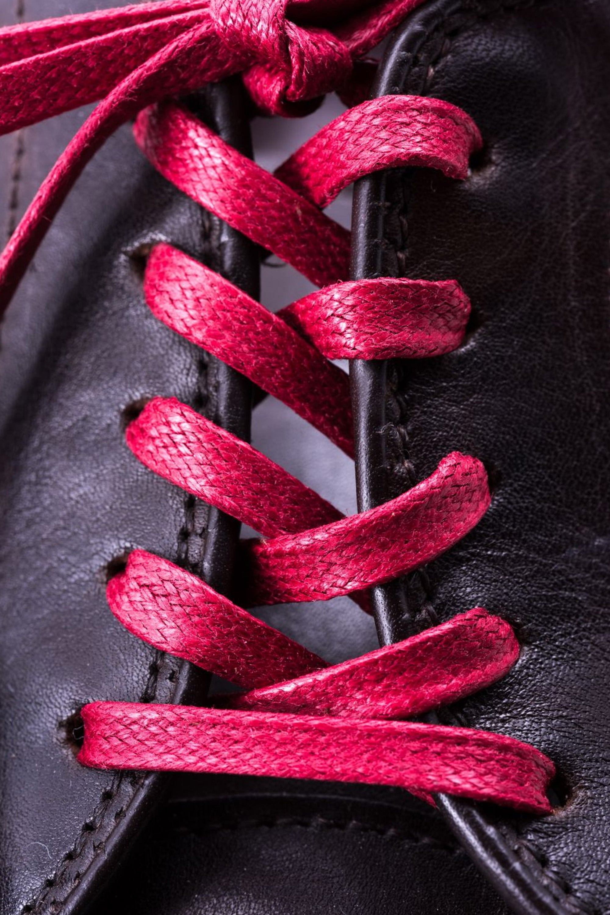 Red Shoelaces Round - Waxed Cotton Dress Shoe Laces Luxury by Fort ...