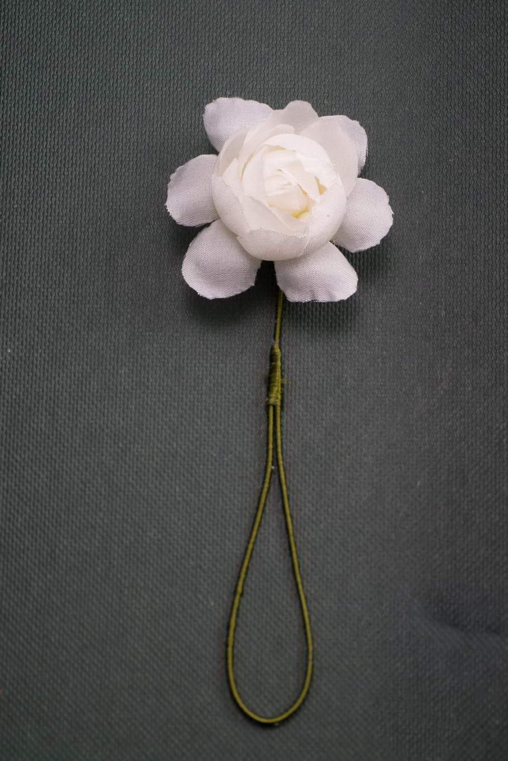 Gardenia Boutonniere Buttonhole Flower in White Silk by Fort Belvedere ...