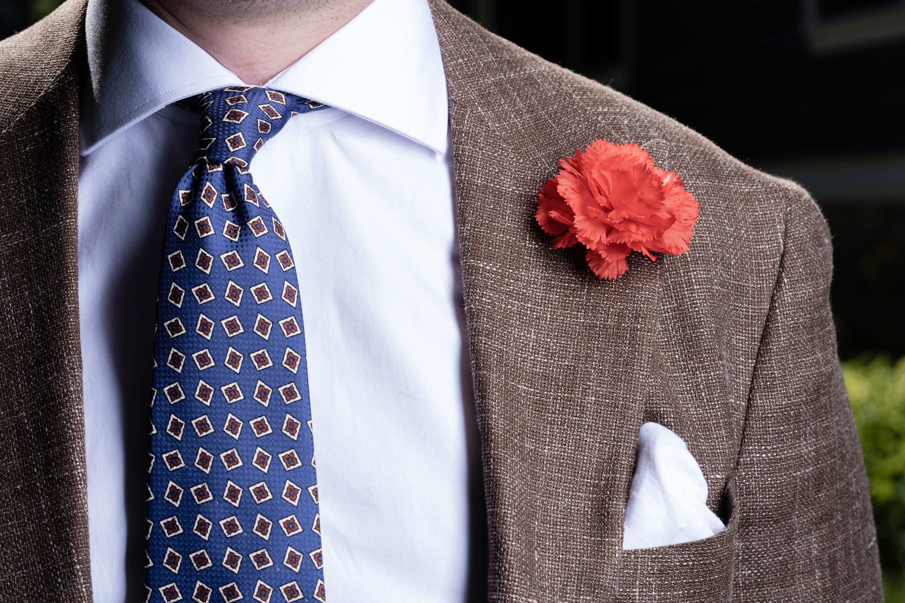 Tuxedo Red Mini Boutonniere Buttonhole Flower by Fort Belvedere ...