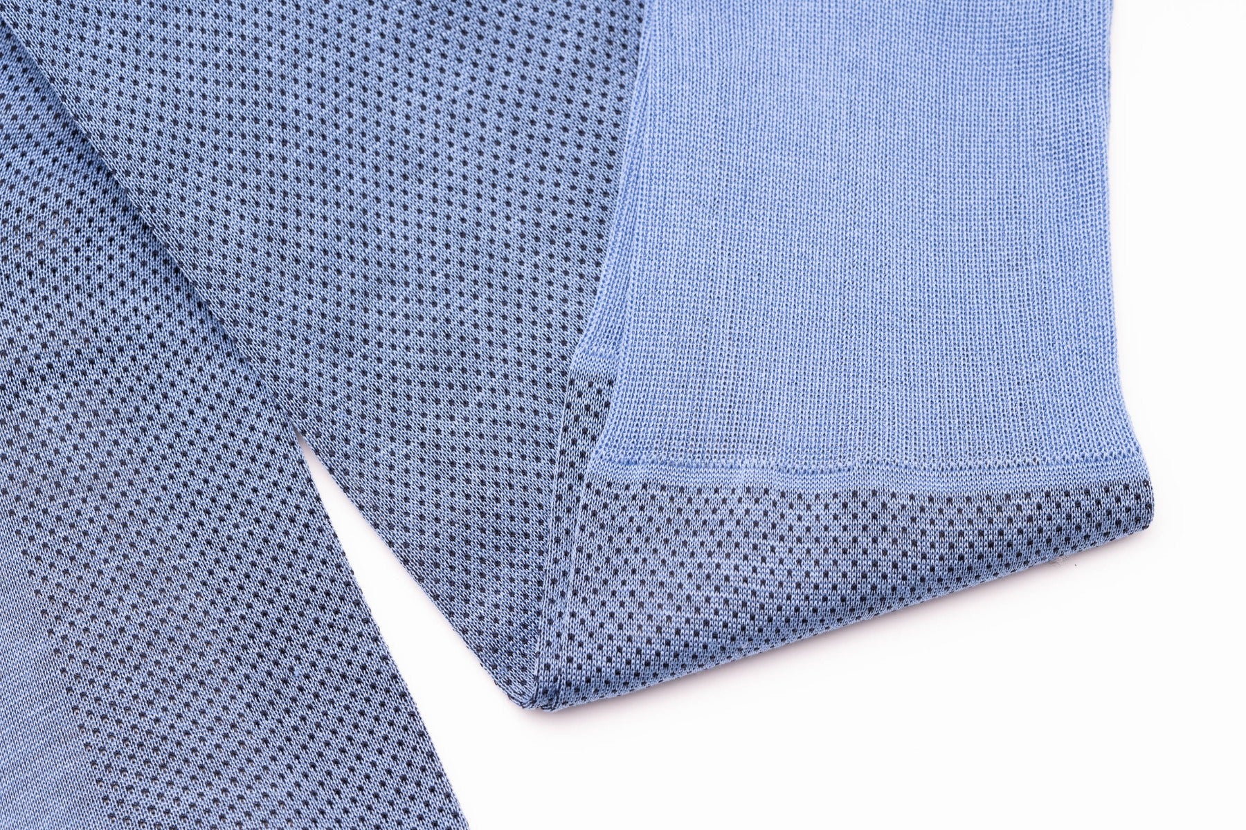 Light Blue & Midnight Blue Two Tone Solid Oxford Socks Fil d'Ecosse ...