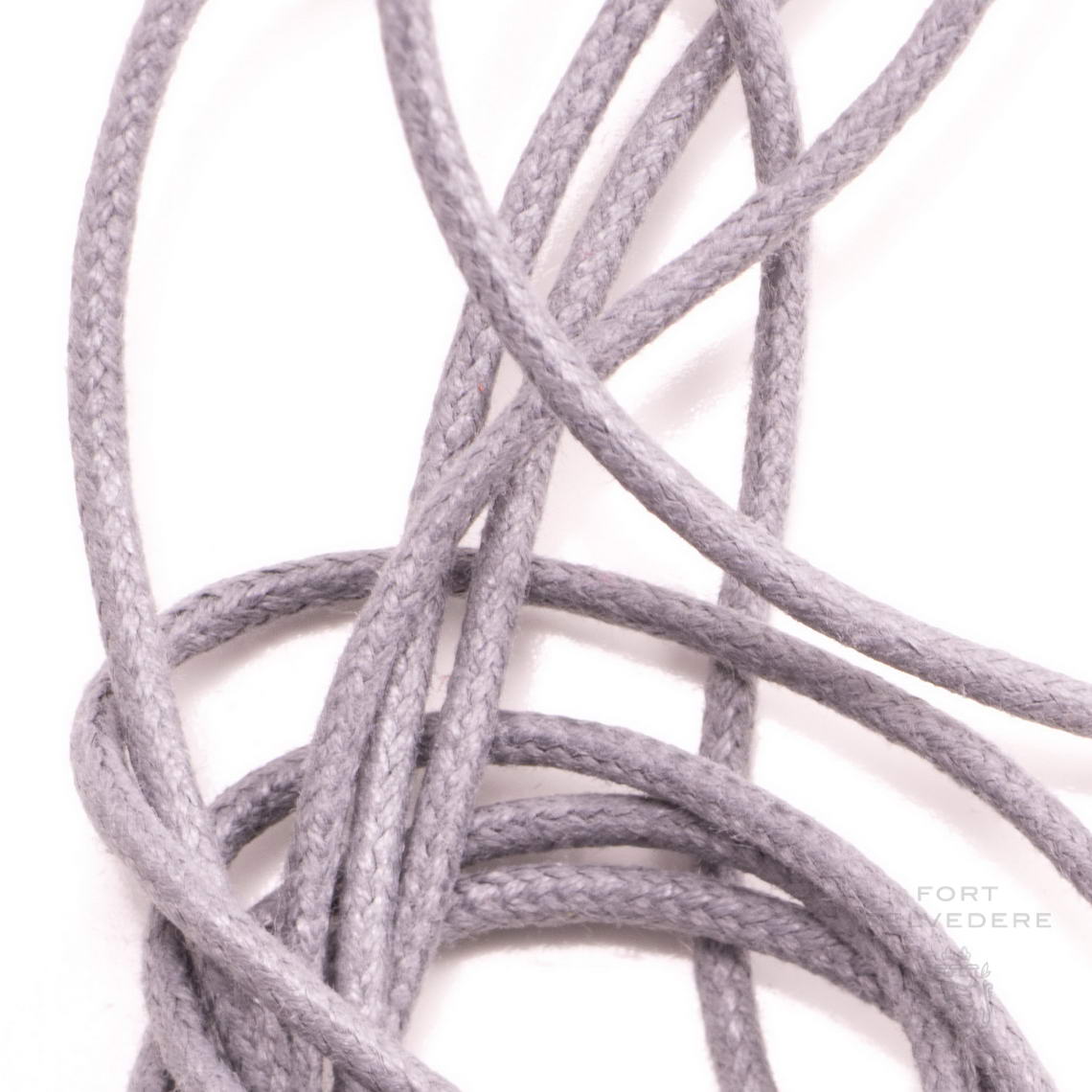 Light Grey Shoelaces Round Luxury Waxed Cotton Dress Shoe Laces by Fort ...