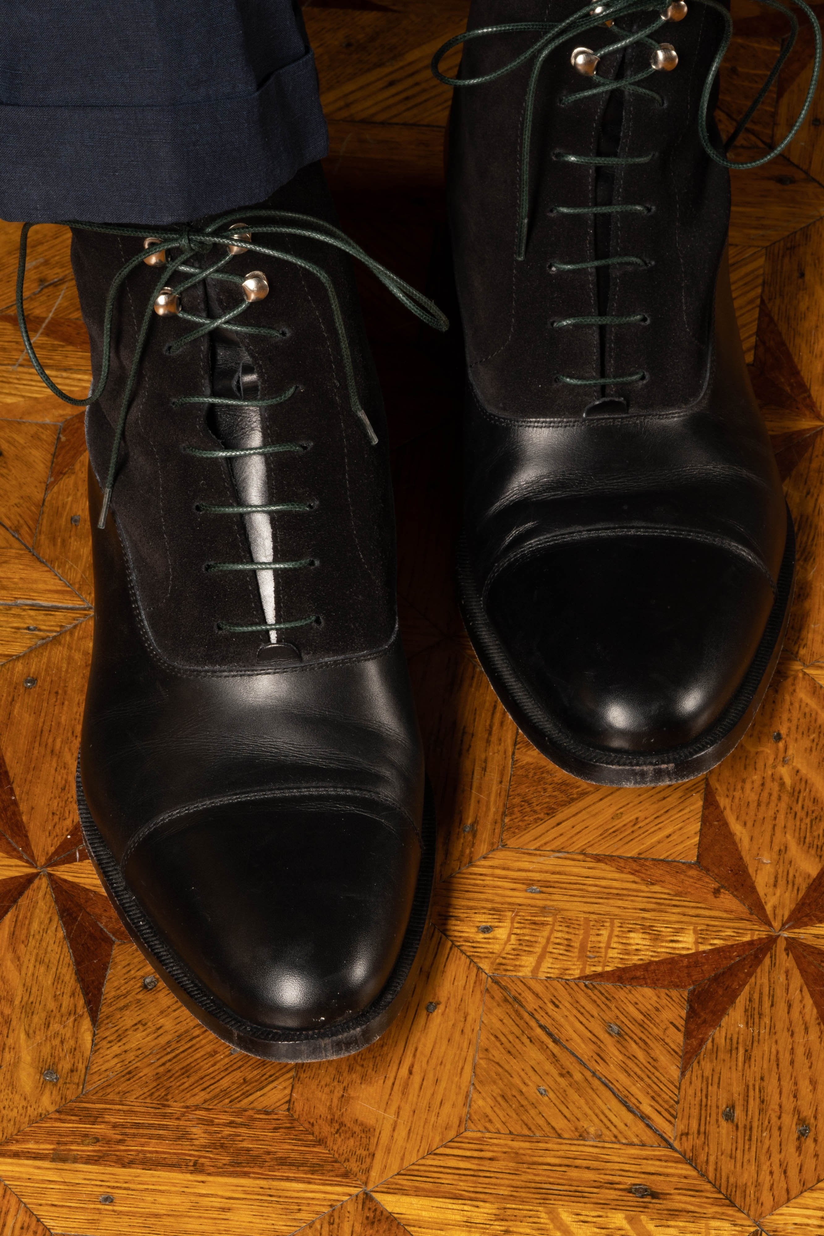 Malachite Green Boot Laces Round Waxed Cotton - by Fort Belvedere ...