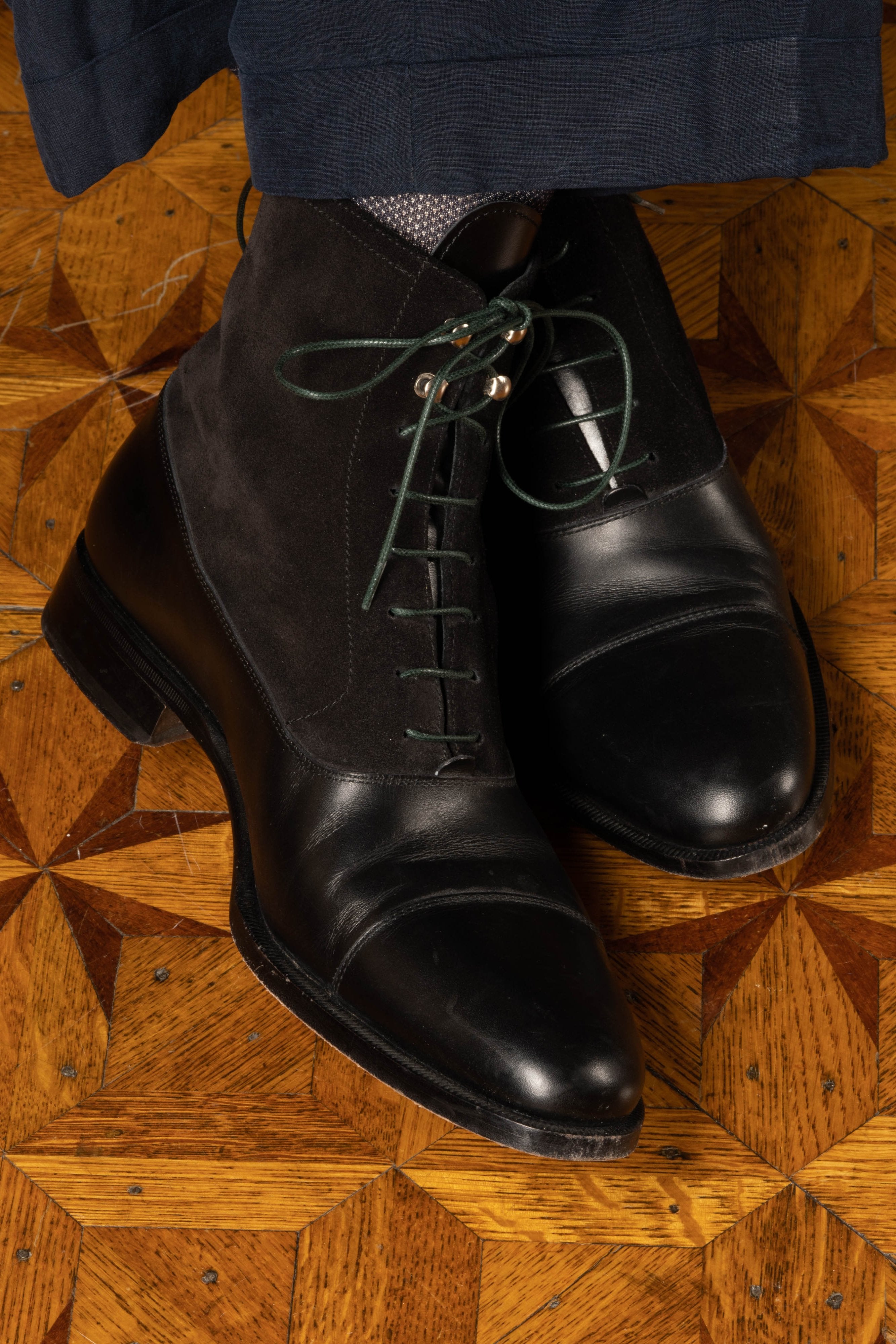 Malachite Green Boot Laces Round Waxed Cotton - by Fort Belvedere ...