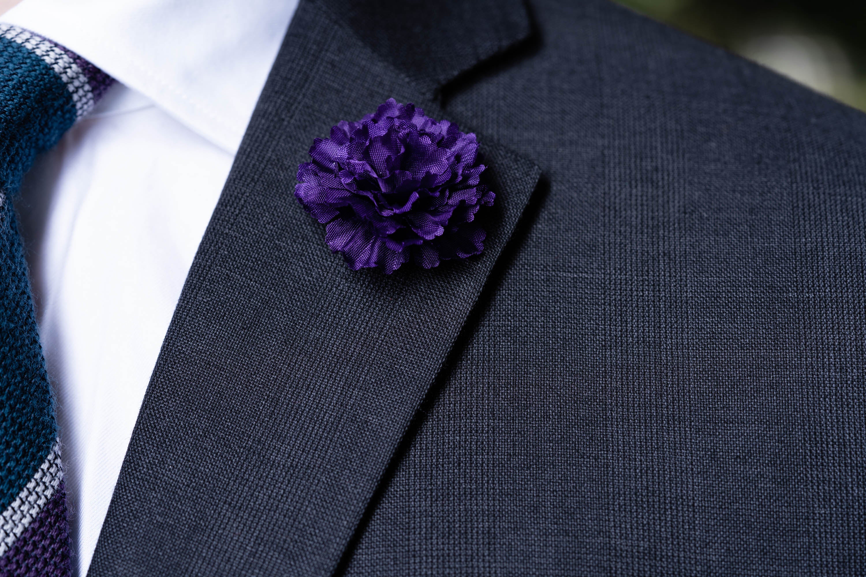 Dark Purple Carnation Boutonniere Buttonhole Flower Fort Belvedere ...