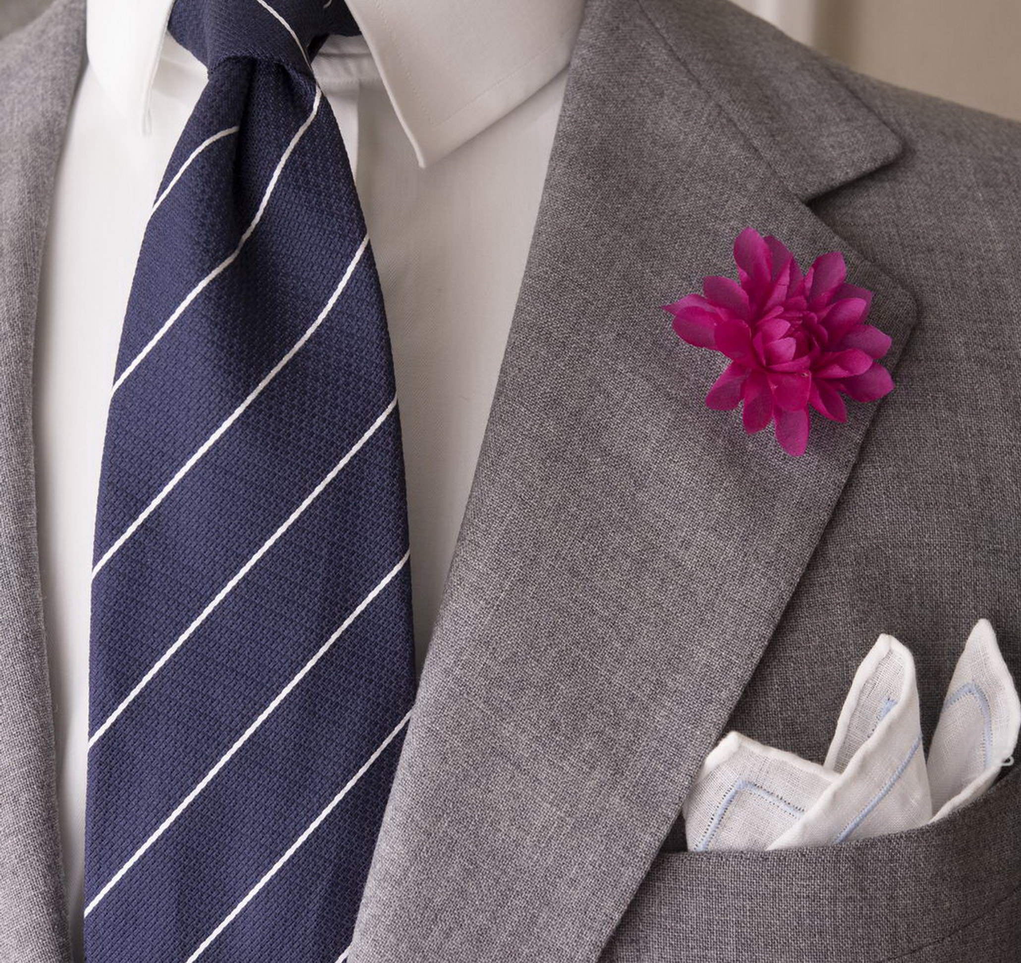 Magenta Pink Mini Dahlia Silk Buttonhole Lapel Flower by Fort Belvedere ...