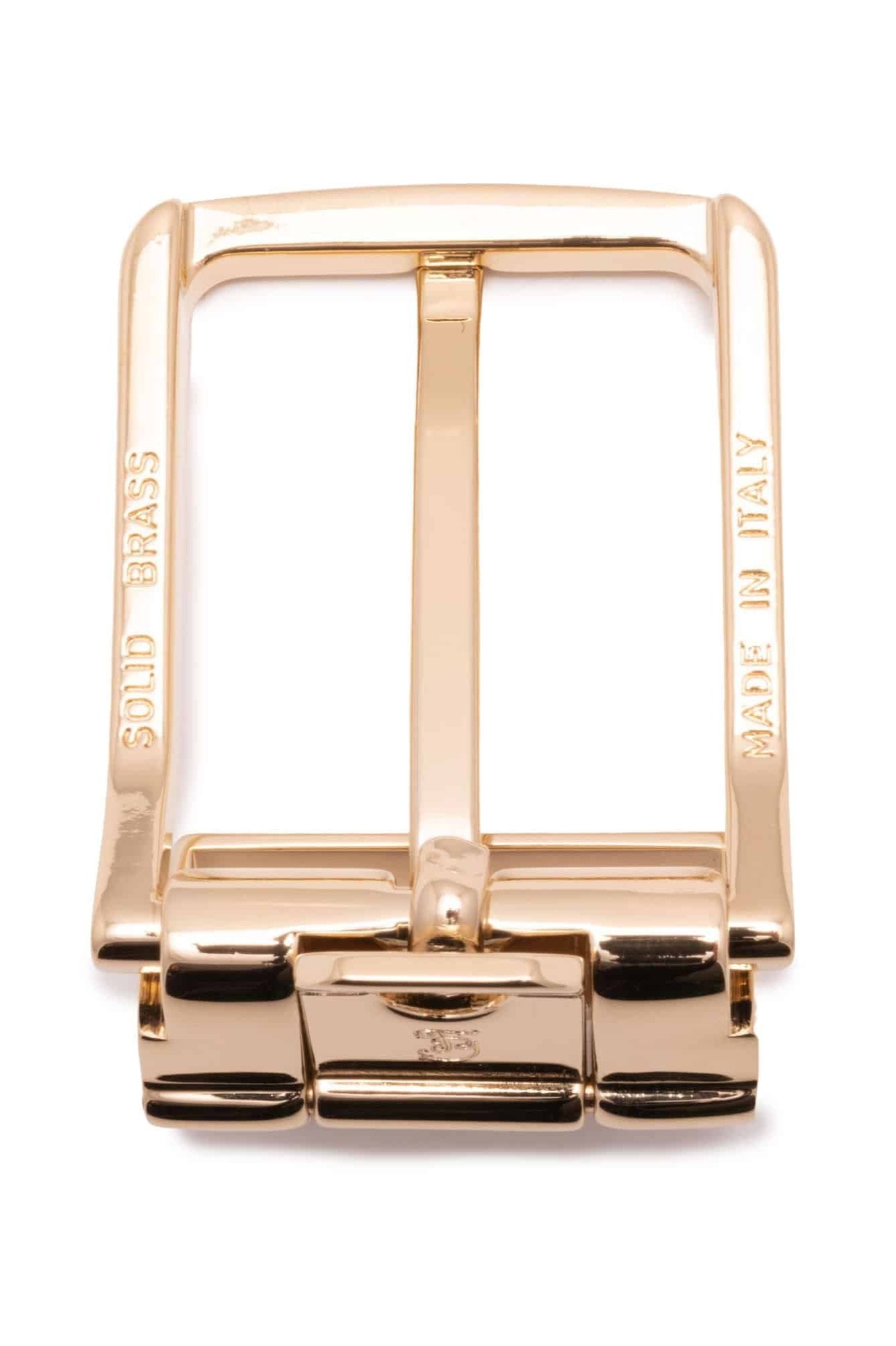 Neville Gold Solid Brass Belt Buckle Soft Corner Rectangle ...