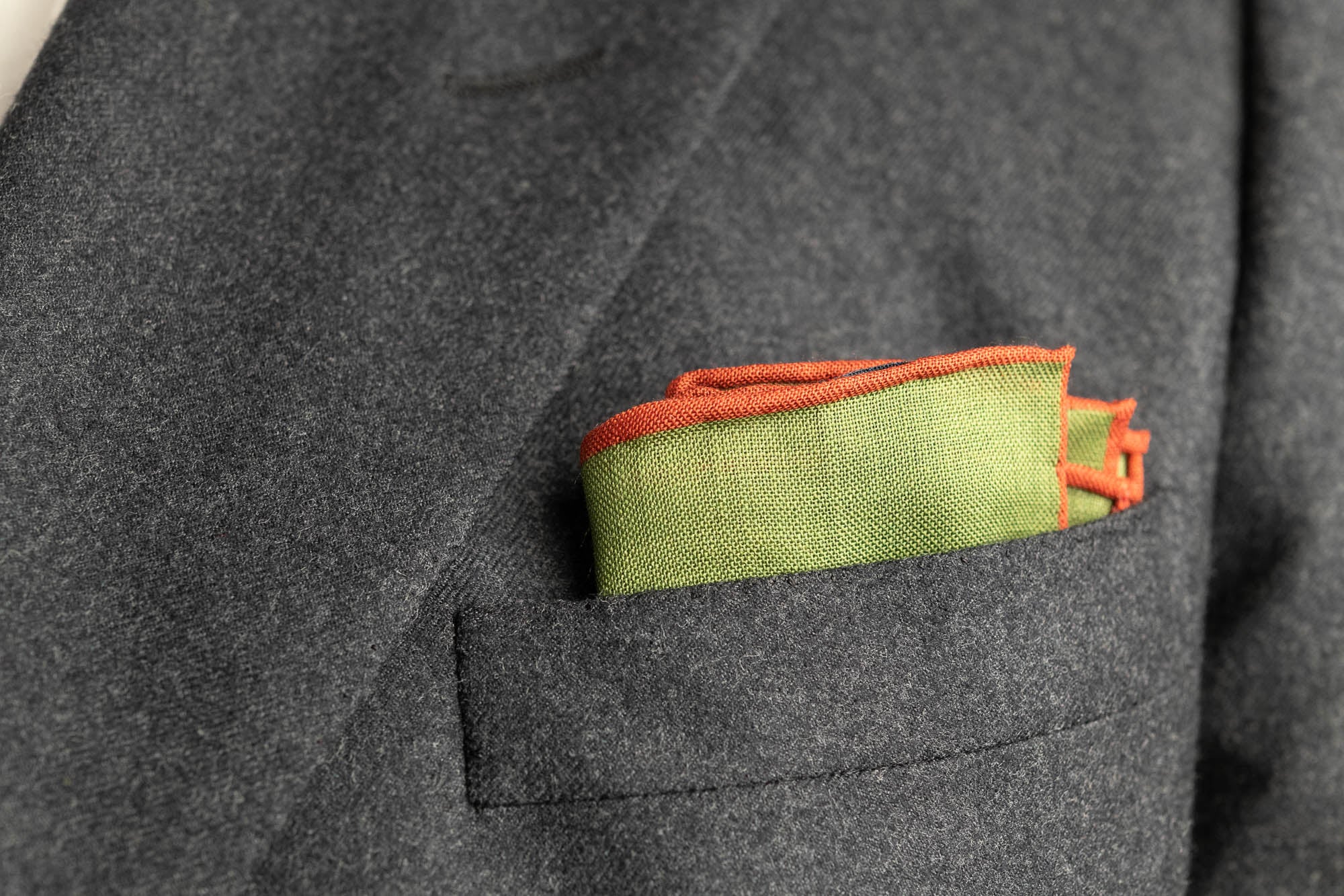 Olive Green Pocket Square Art Deco Egyptian Scarab pattern in burnt ...