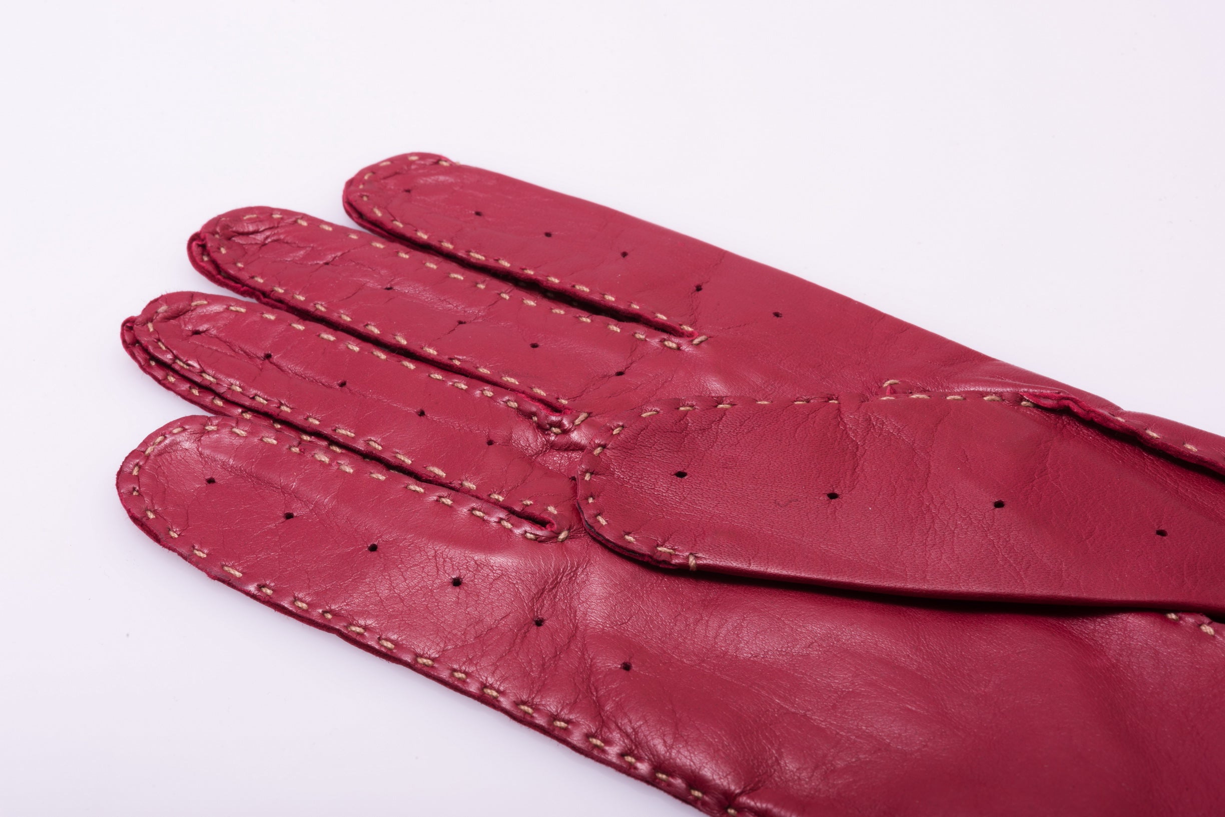 Racing Red & SandDriving Gloves in Nappa Leather Unlined by Fort ...