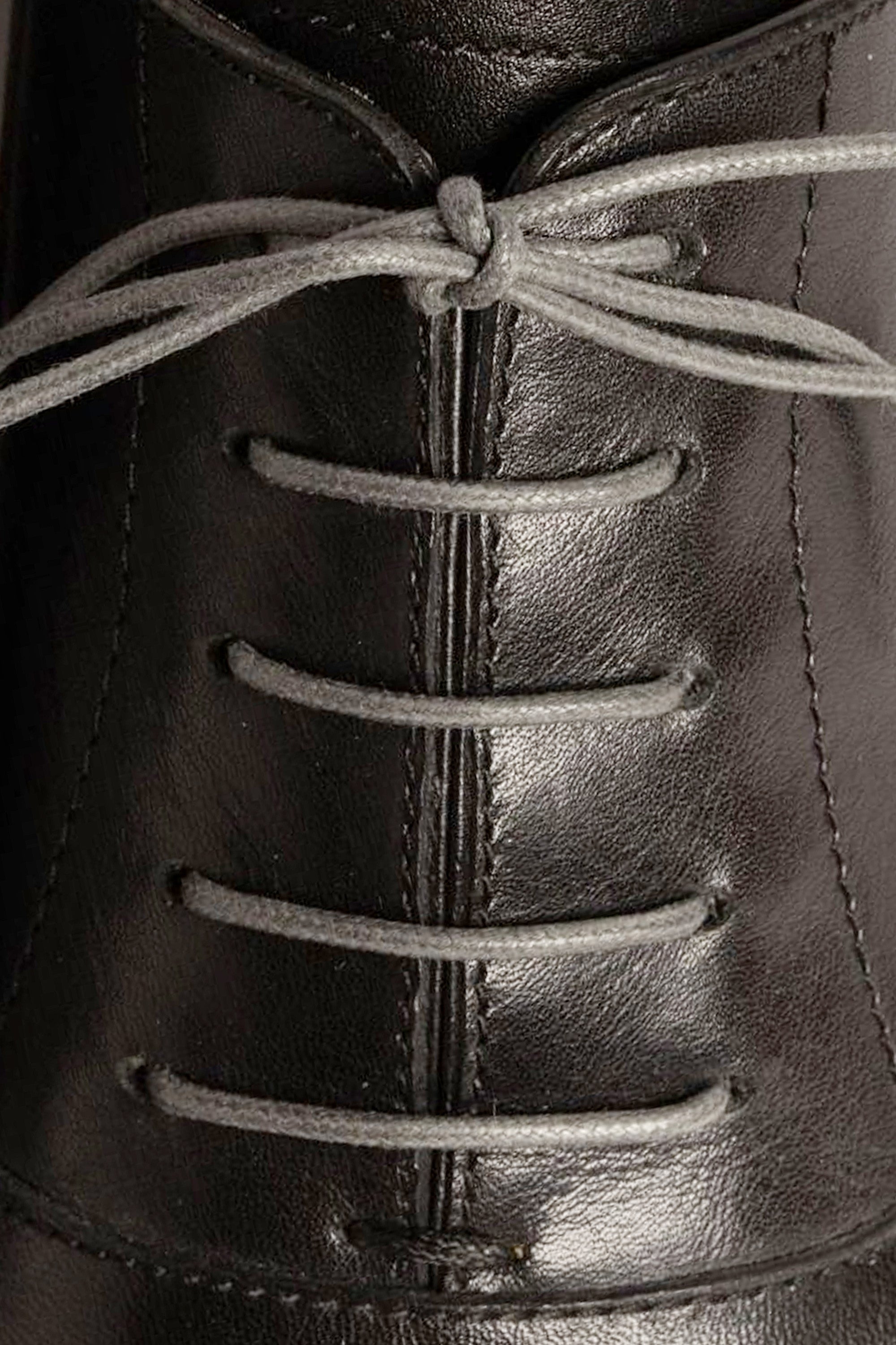 Charcoal Grey Shoelaces Round - Waxed Cotton Dress Shoe Laces Luxury by ...