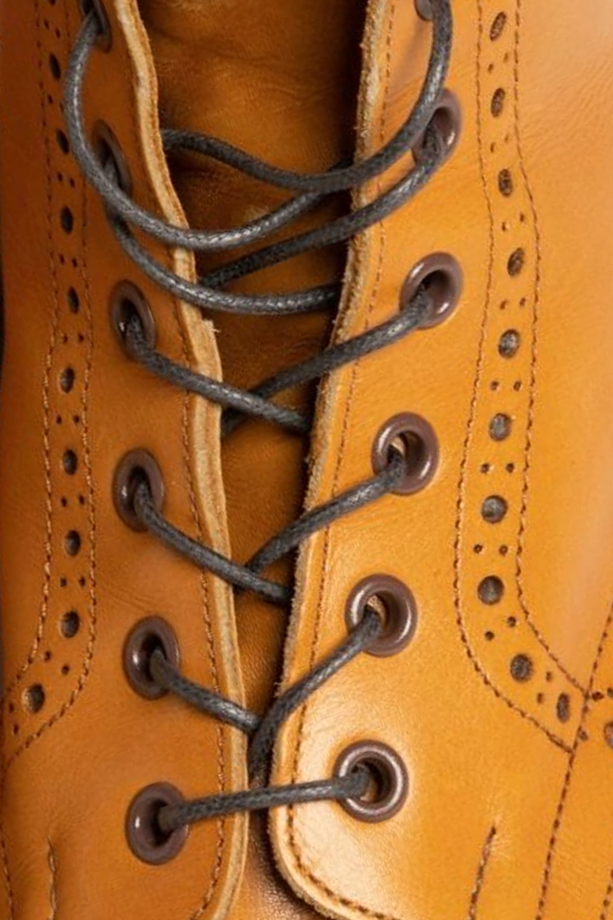 Dark Charcoal Boot Laces Round Waxed Cotton - by Fort Belvedere ...