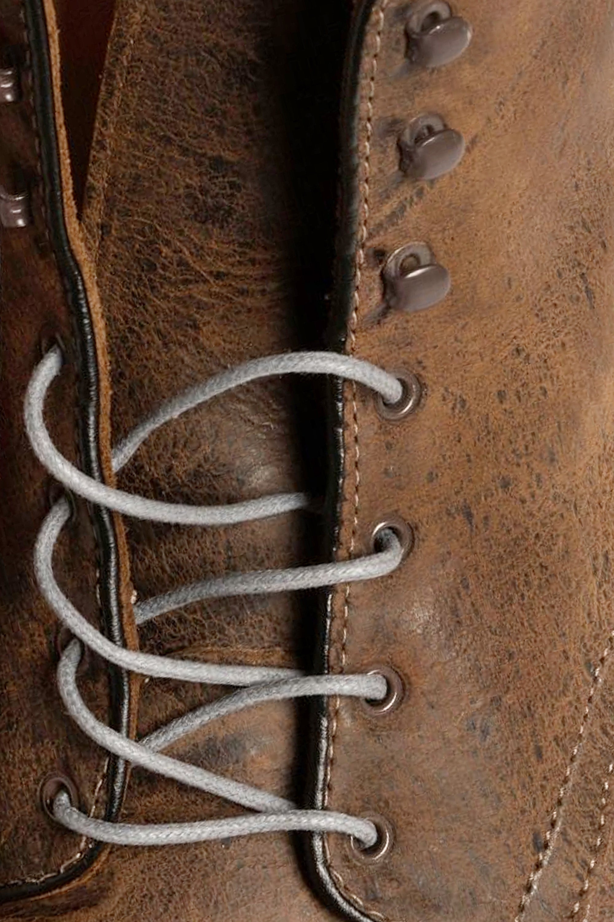 Dark Grey Boot Laces Round Waxed Cotton - by Fort Belvedere – Gentleman ...