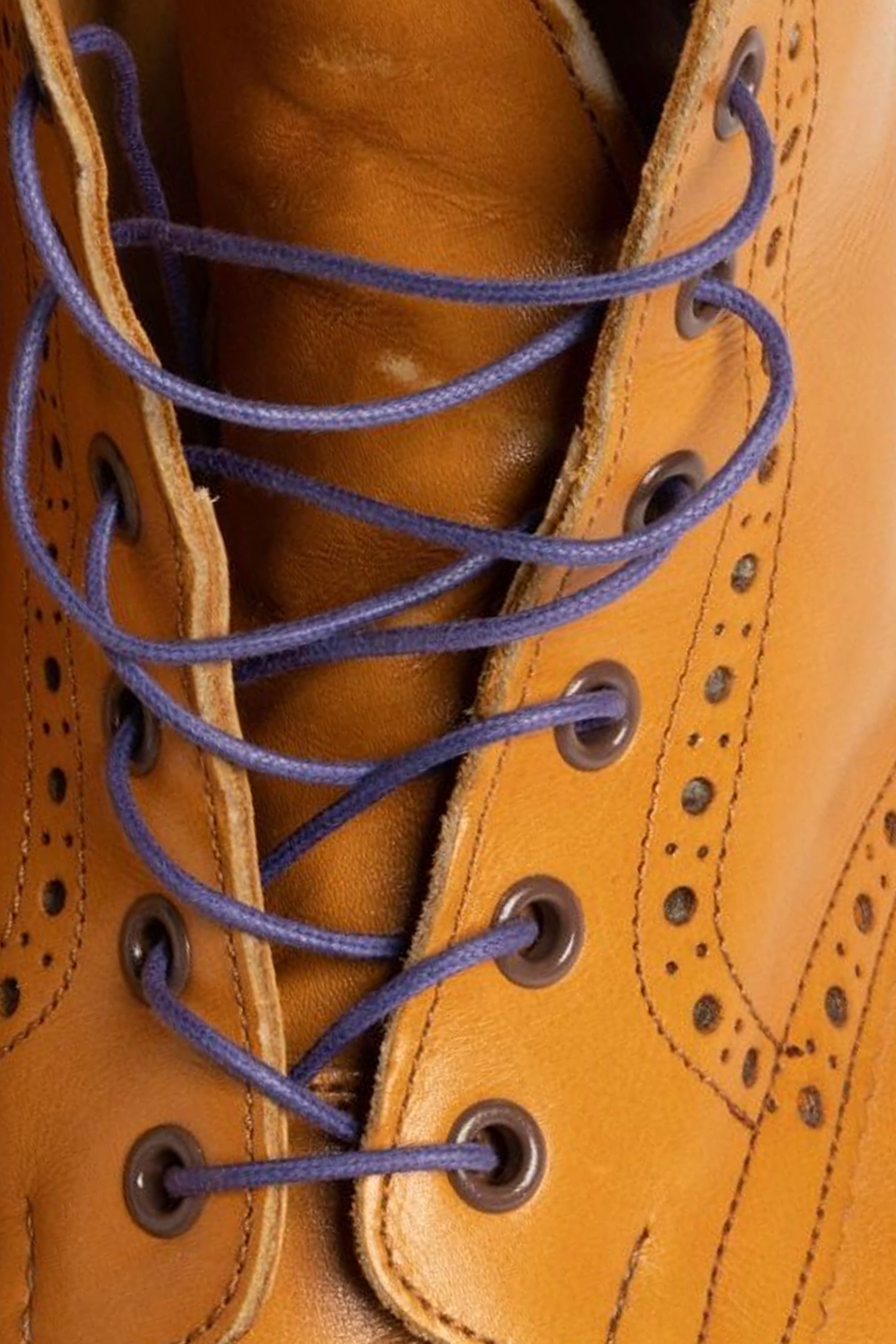 Dark Violet Boot Laces Round Waxed Cotton - by Fort Belvedere ...