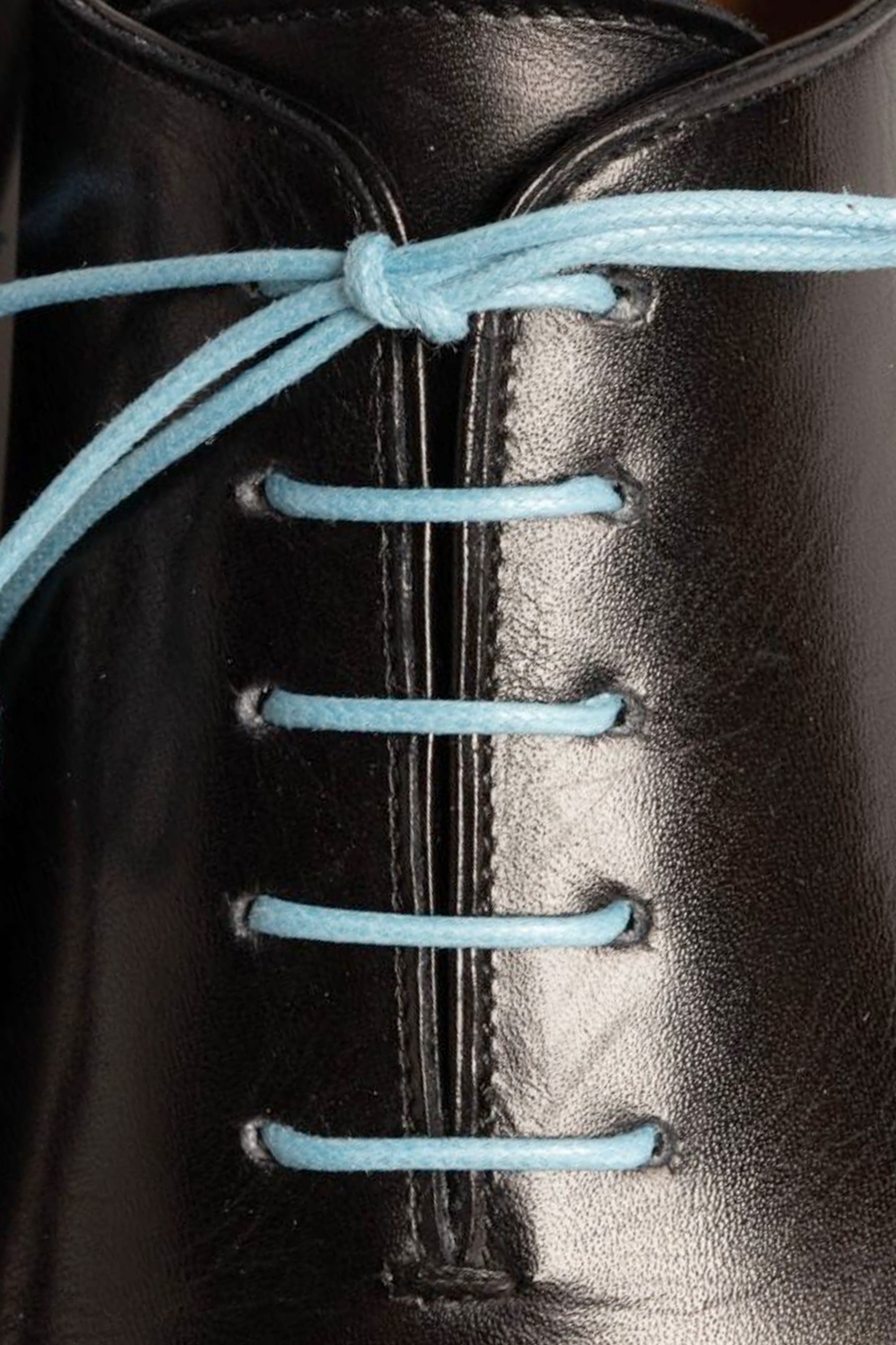 Light Blue Shoelaces Round - Waxed Cotton Dress Shoe Laces Luxury by ...