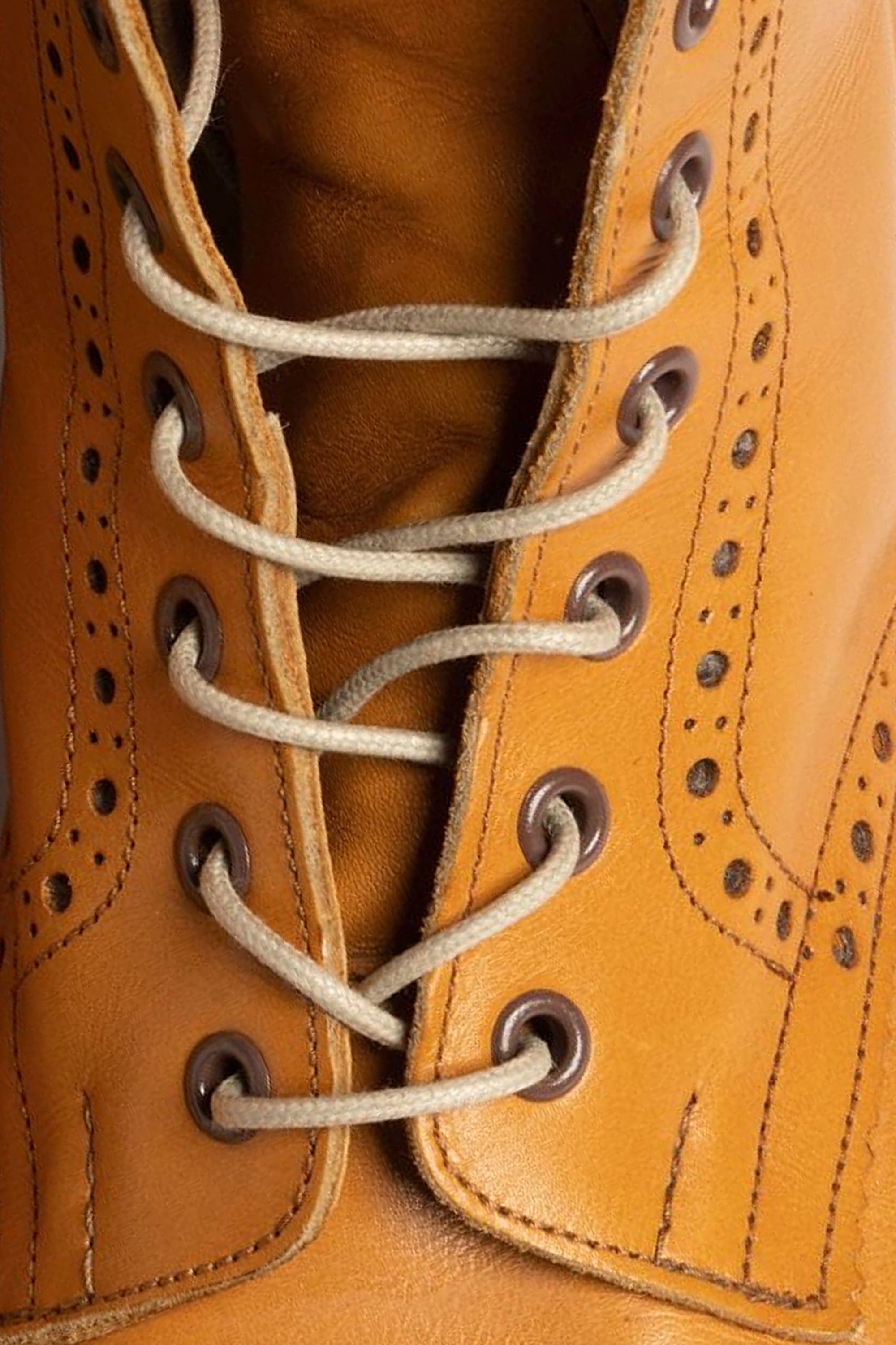 Light Havana Brown Boot Laces Round Waxed Cotton - by Fort Belvedere ...